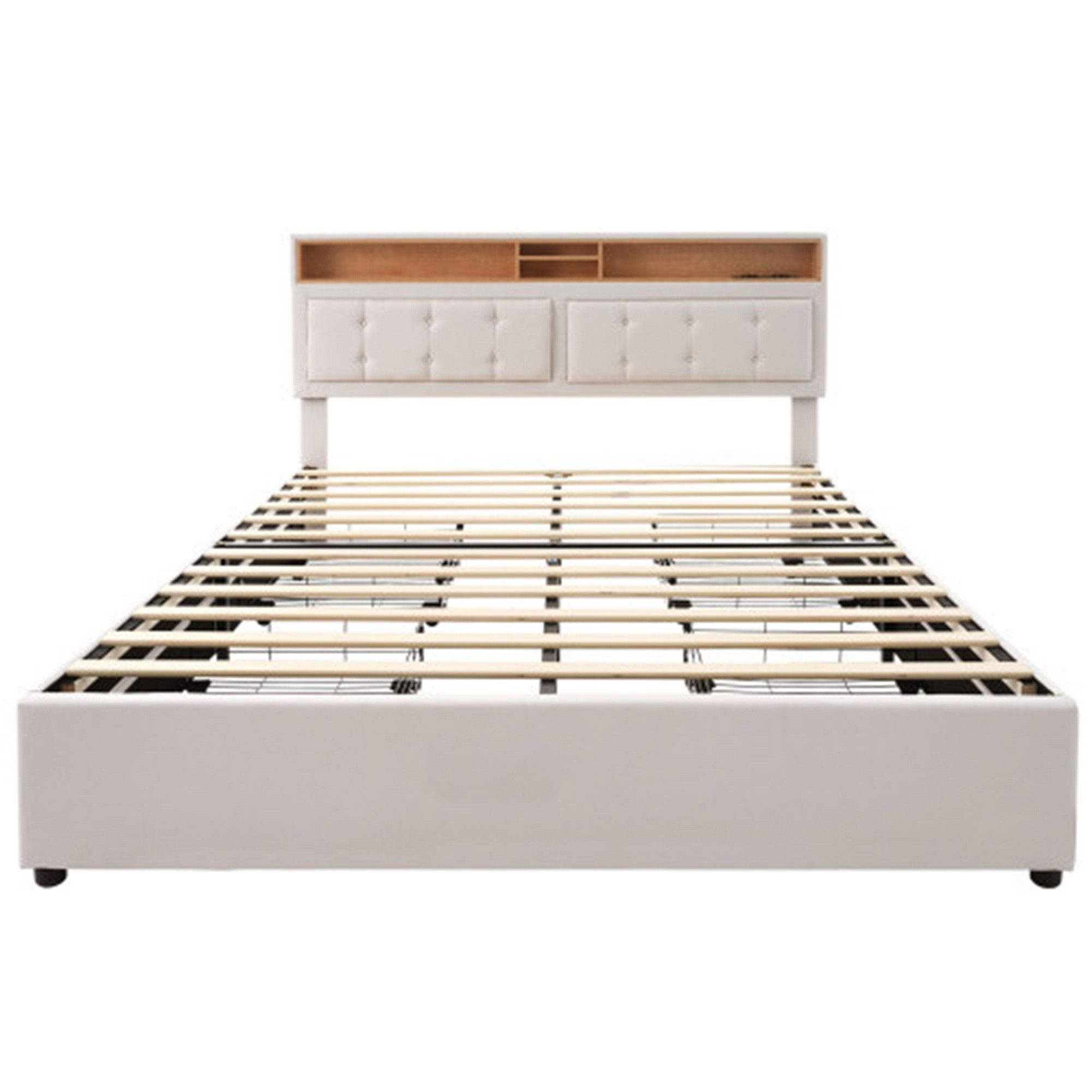 Celya Polsterbett Doppelbett Mit 4 Schubladenand Usb C Steckdose