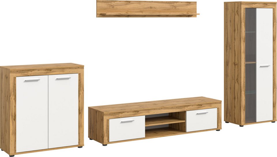 Inosign Wohnwand Aosta Breite 330cm Best Aus Highboard Lowboard