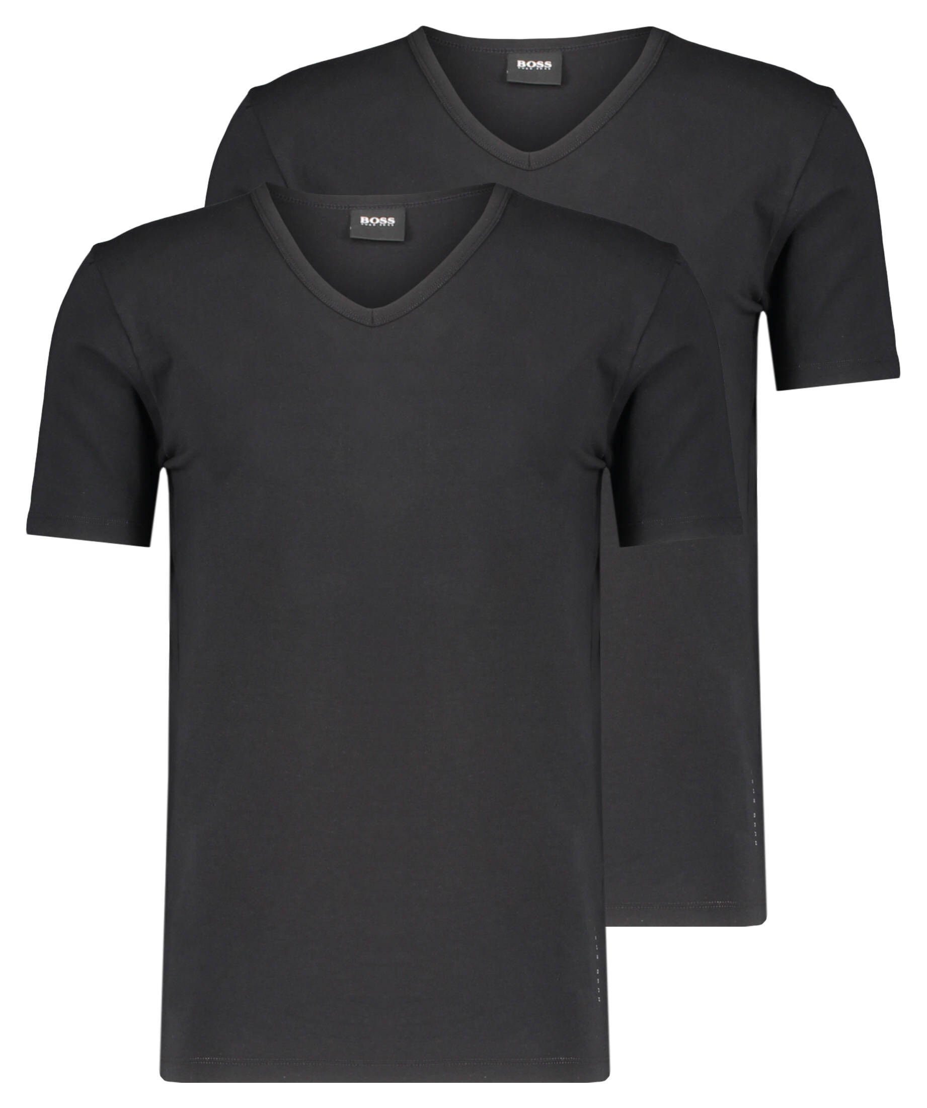 Boss Unterhemd Herren Shirt Slim Fit Kurzarm 2er Pack 2 St