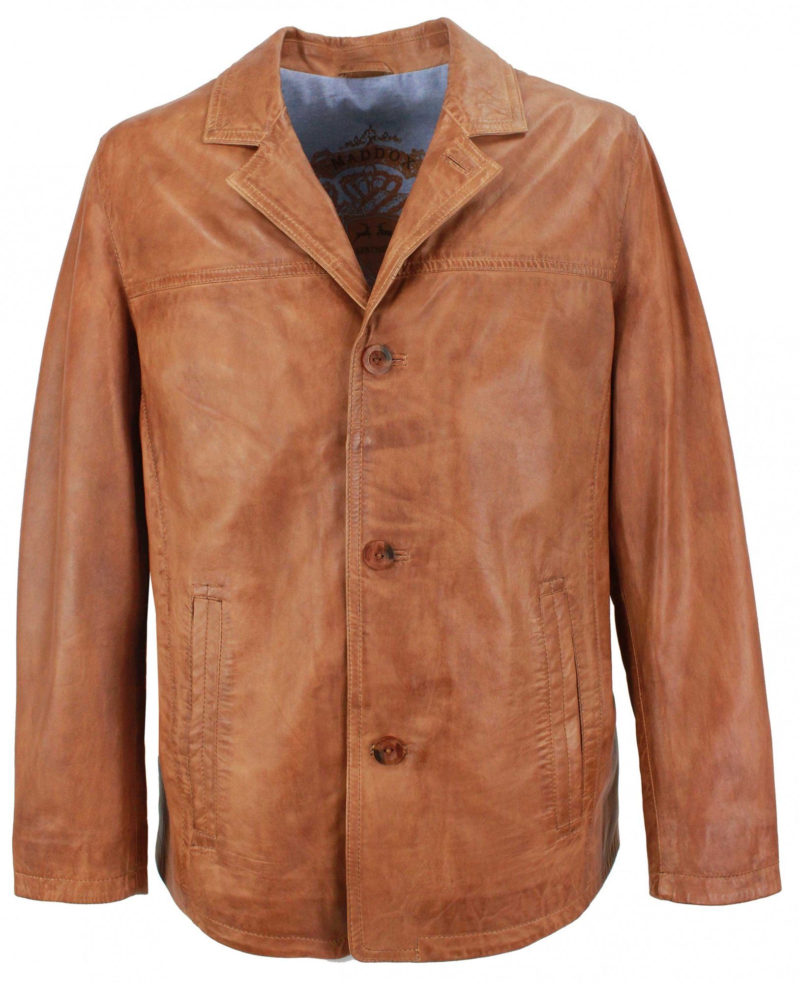 Maddox Lederjacke klassischer Stil, Maddox - Herren Lederjacke Sakko ...