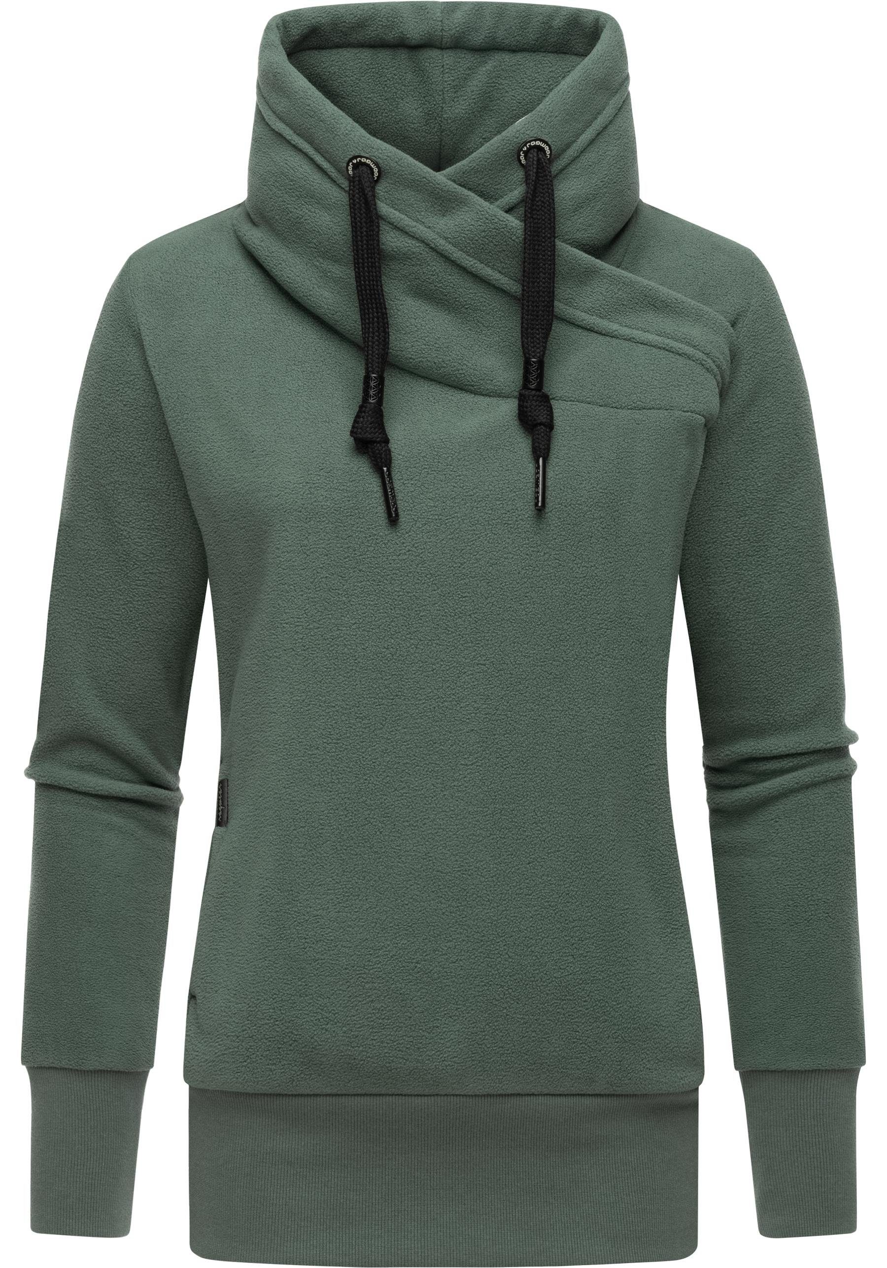 Ragwear Sweatshirt Neska Fleece Modischer Longsleeve Fleecepullover Mit