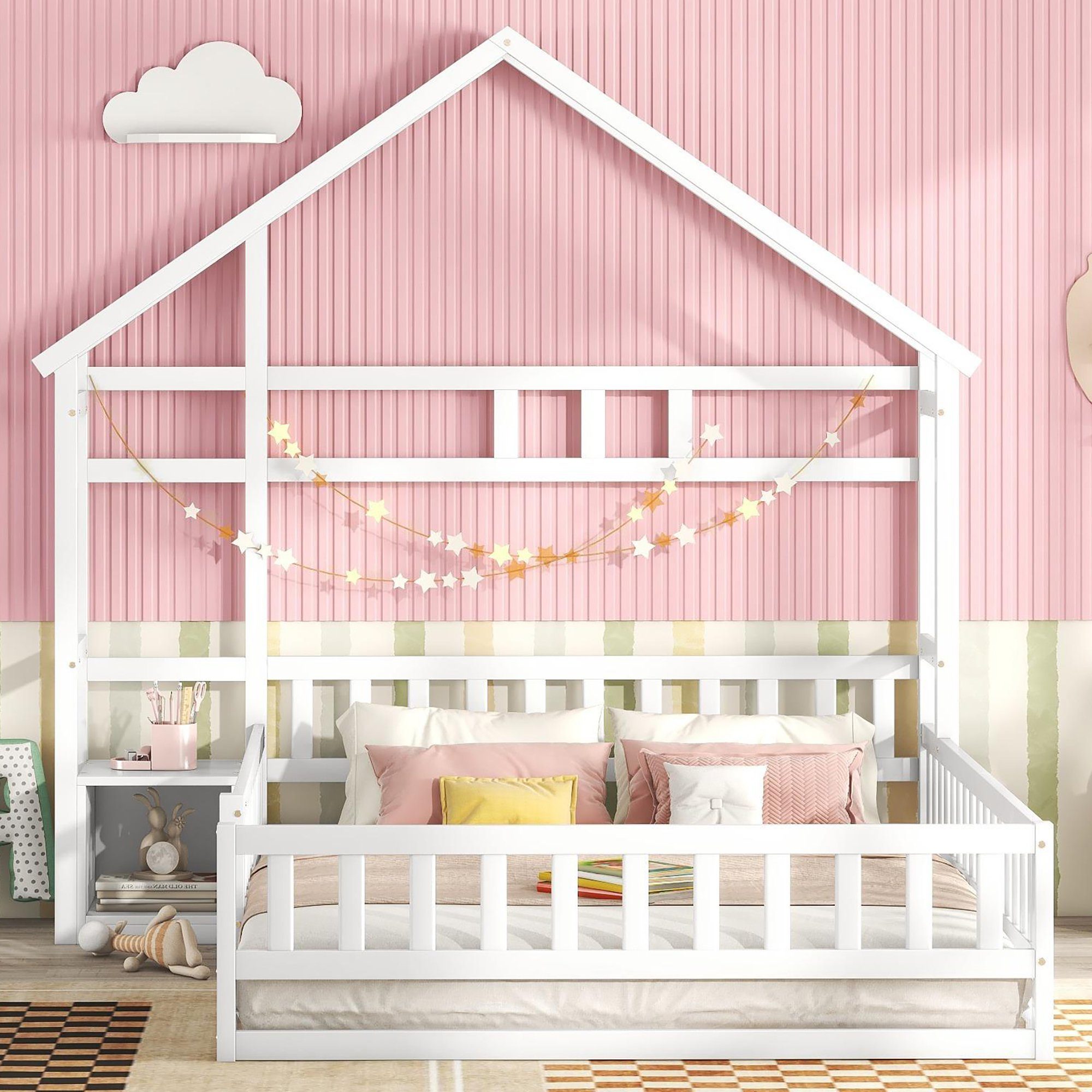 Hauss Sploe Kinderbett Hausbett Mit Lattenrost Bettrahmen Doppelbett