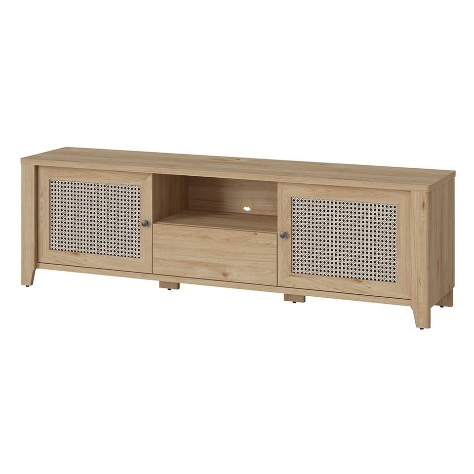 Lomadox Lowboard Cremona 129 Großes Tv In Eiche Nb Mit Wiener