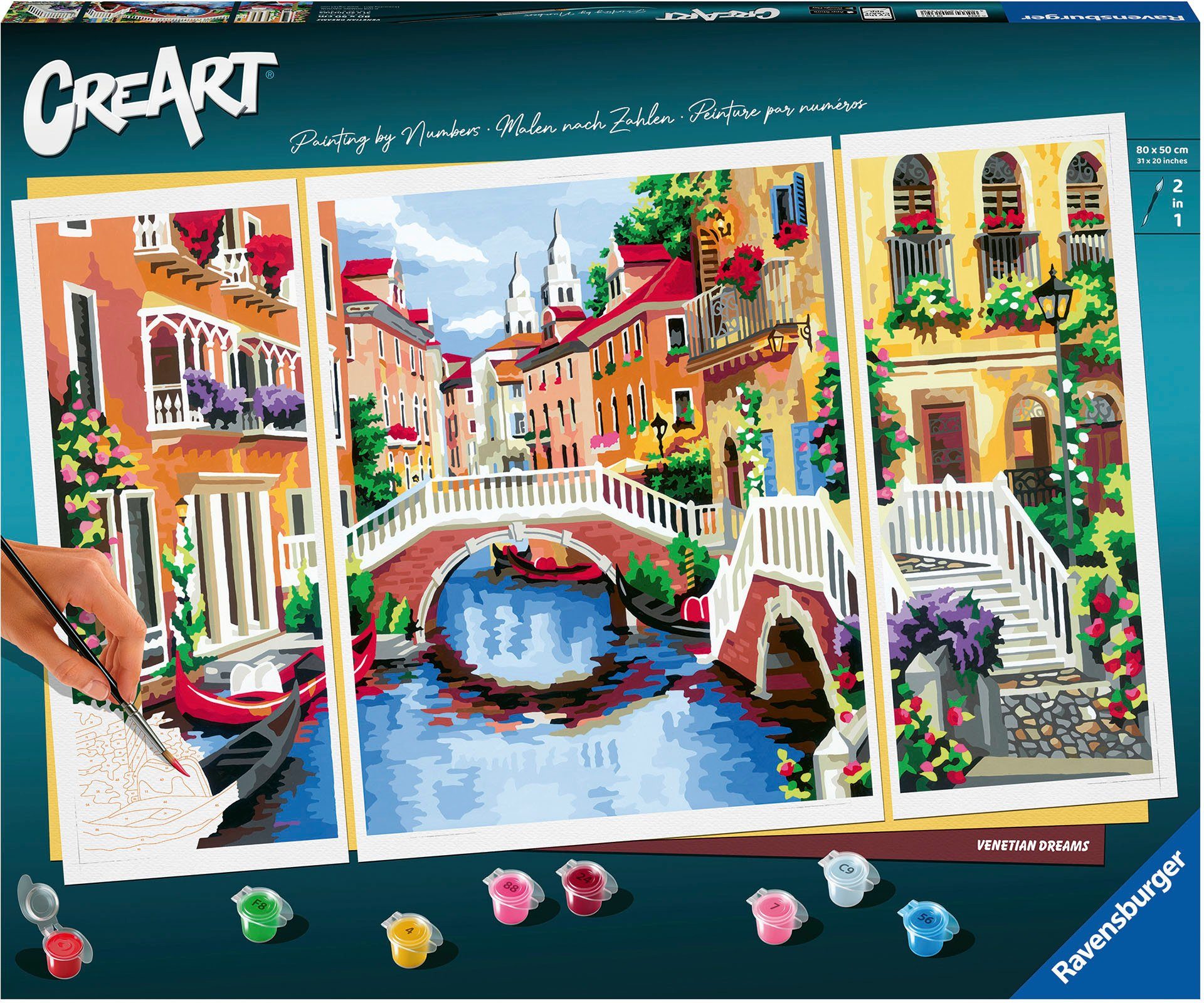 Ravensburger Malen nach Zahlen CreArt, Venetian Dreams, Made in Europe; FSC® - schützt Wald ...