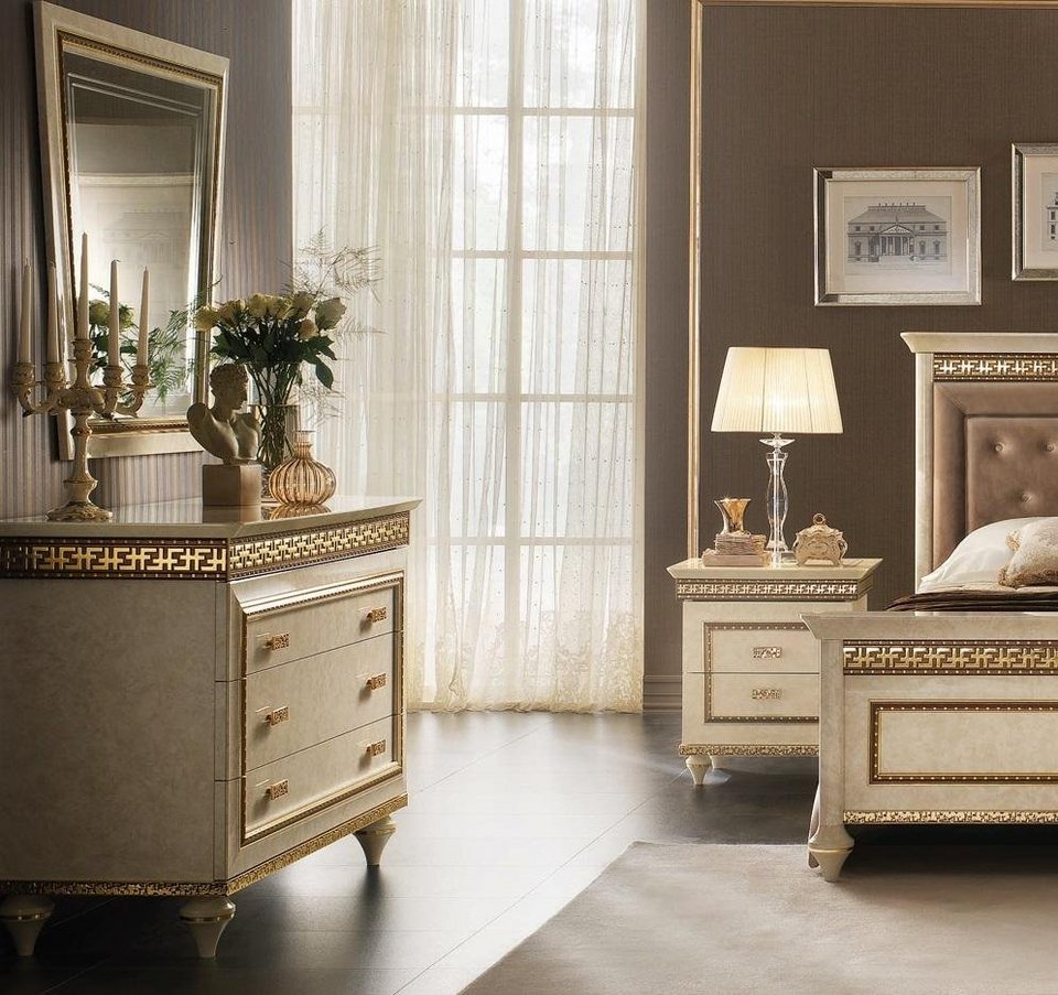 Jvmoebel Kommode Spiegel Kommode Schrank Schlafzimmer Set Holz