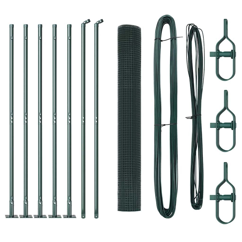 vidaXL Gartenzaun Geschweißter Drahtzaun mit Betonfundament 10 x 1,2 m ...