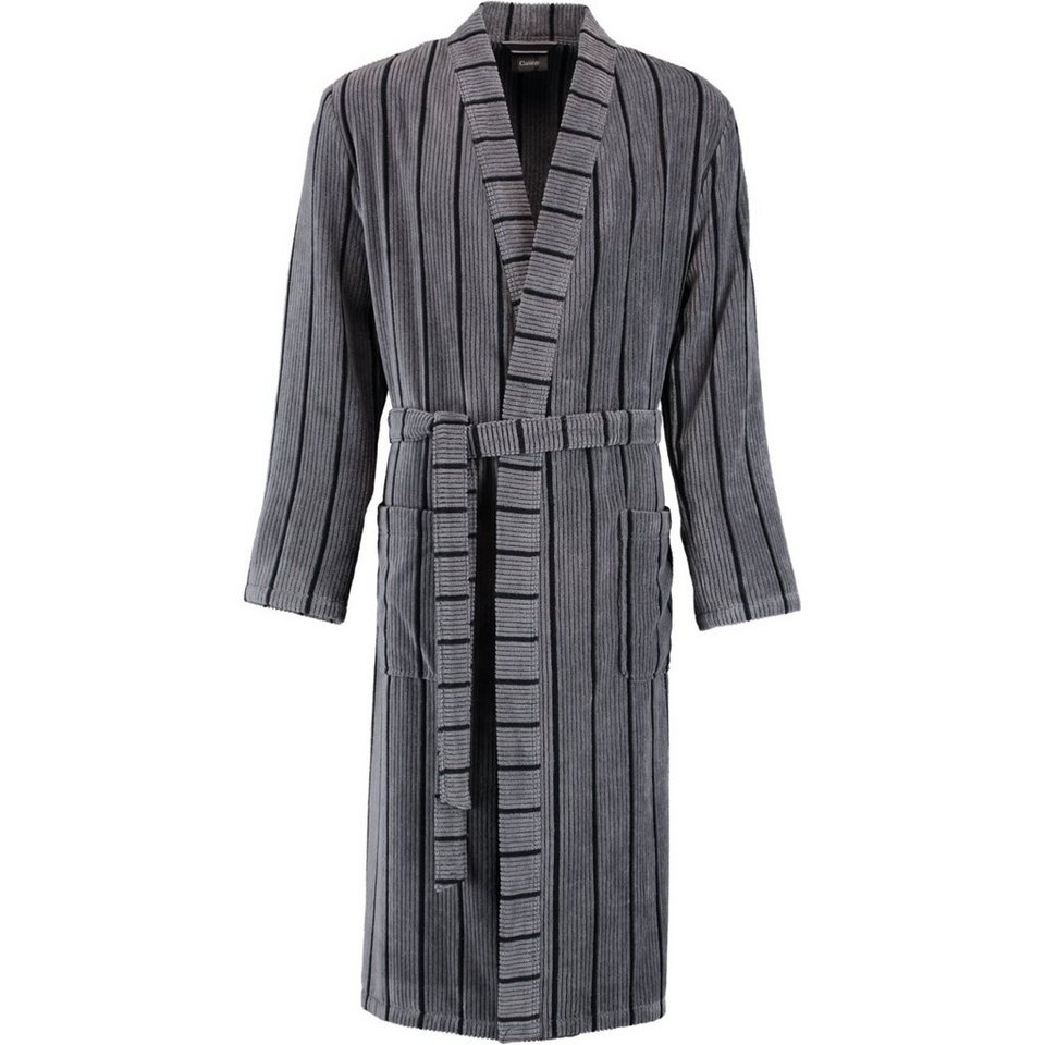 Cawö Herrenbademantel Streifen 1838 Kimono Velours Kimono 100