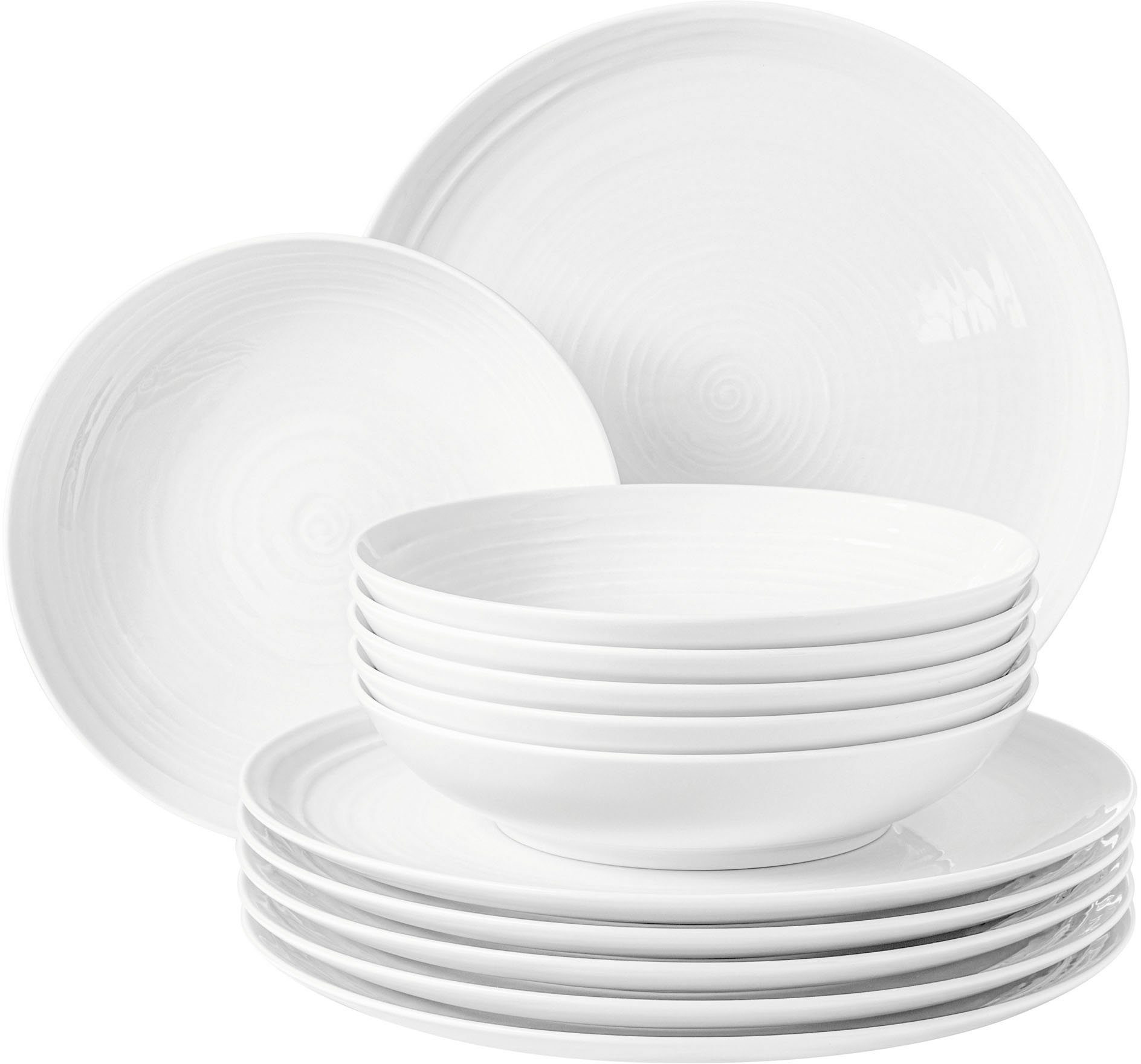 Seltmann Weiden Tafelservice Geschirr-Set Terra (12-tlg), 6 Personen, Porzellan, Geschirr ...