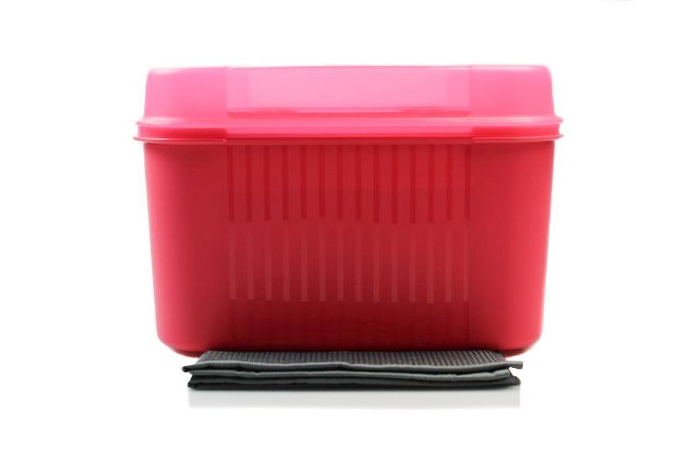 Tupperware Back Set Schatztruhe 73 L Erdbeerrot Glastuch