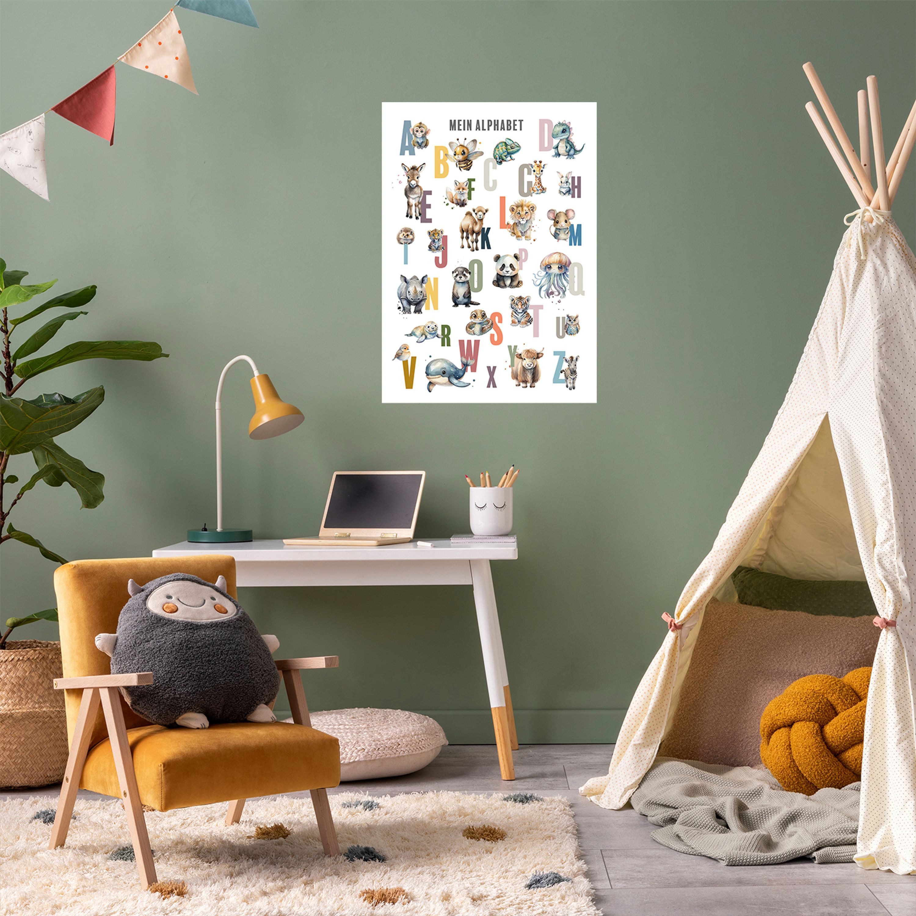 artissimo Poster artissimo Kinder-Poster 50x70cm Kinderzimmer Tiere ...