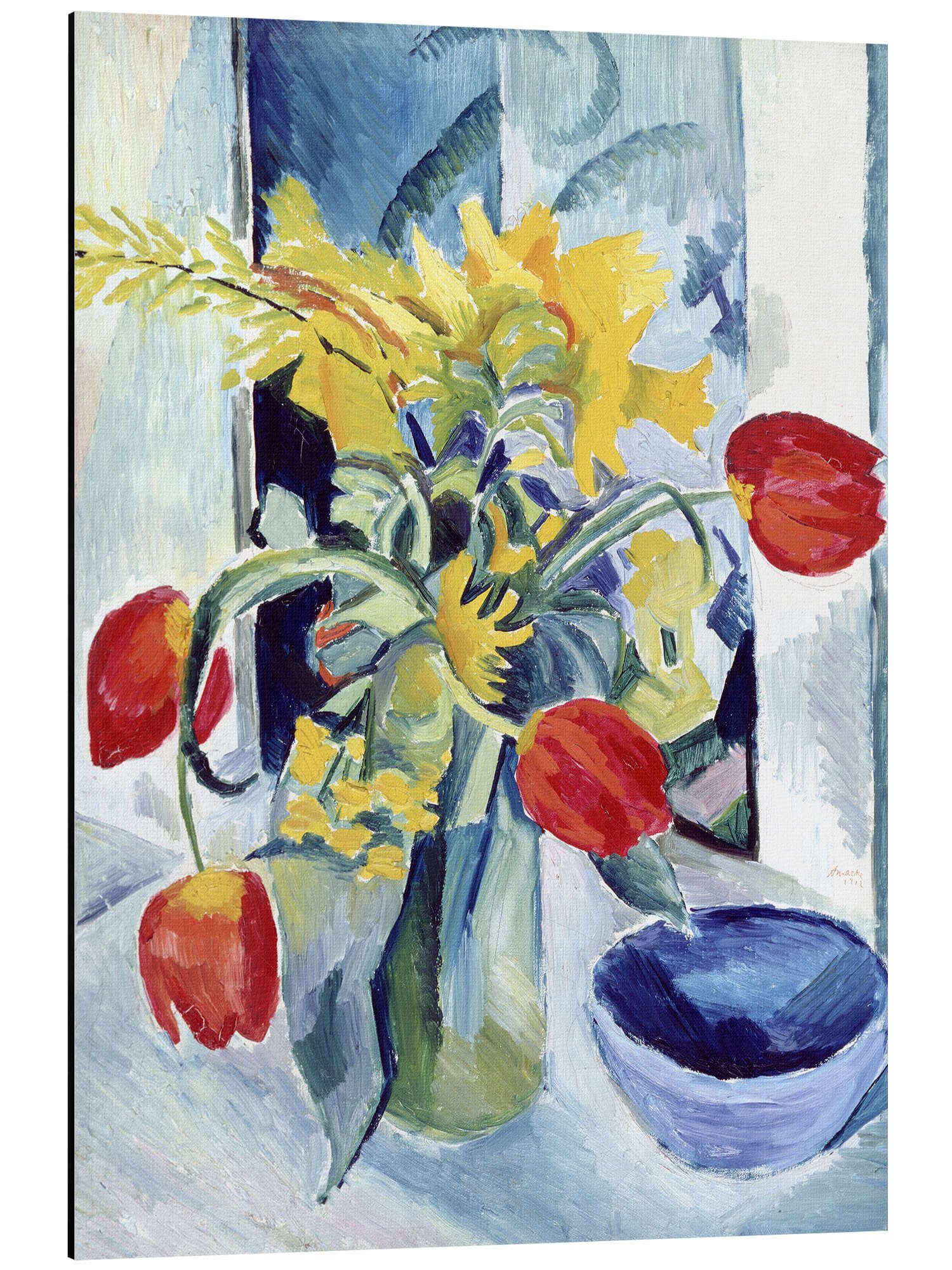 Posterlounge Alu Dibond Druck August Macke Stillleben Mit Tulpen Malerei