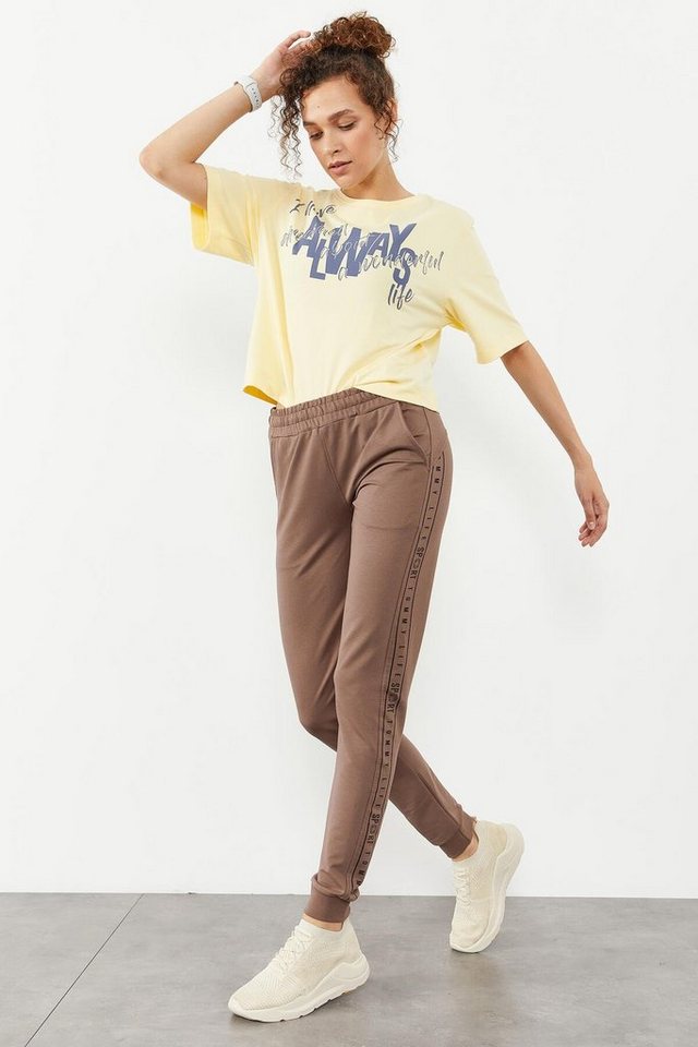 Tommy Life Jogginghose Mit Schriftzug Und Formmanschetten