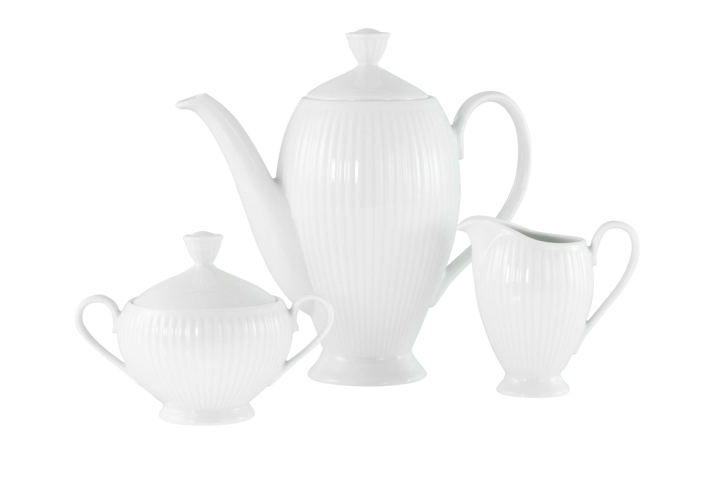 Creatable Servier Set Valencia Weiss Kaffeegarnitur 3 Tlg Porzellan