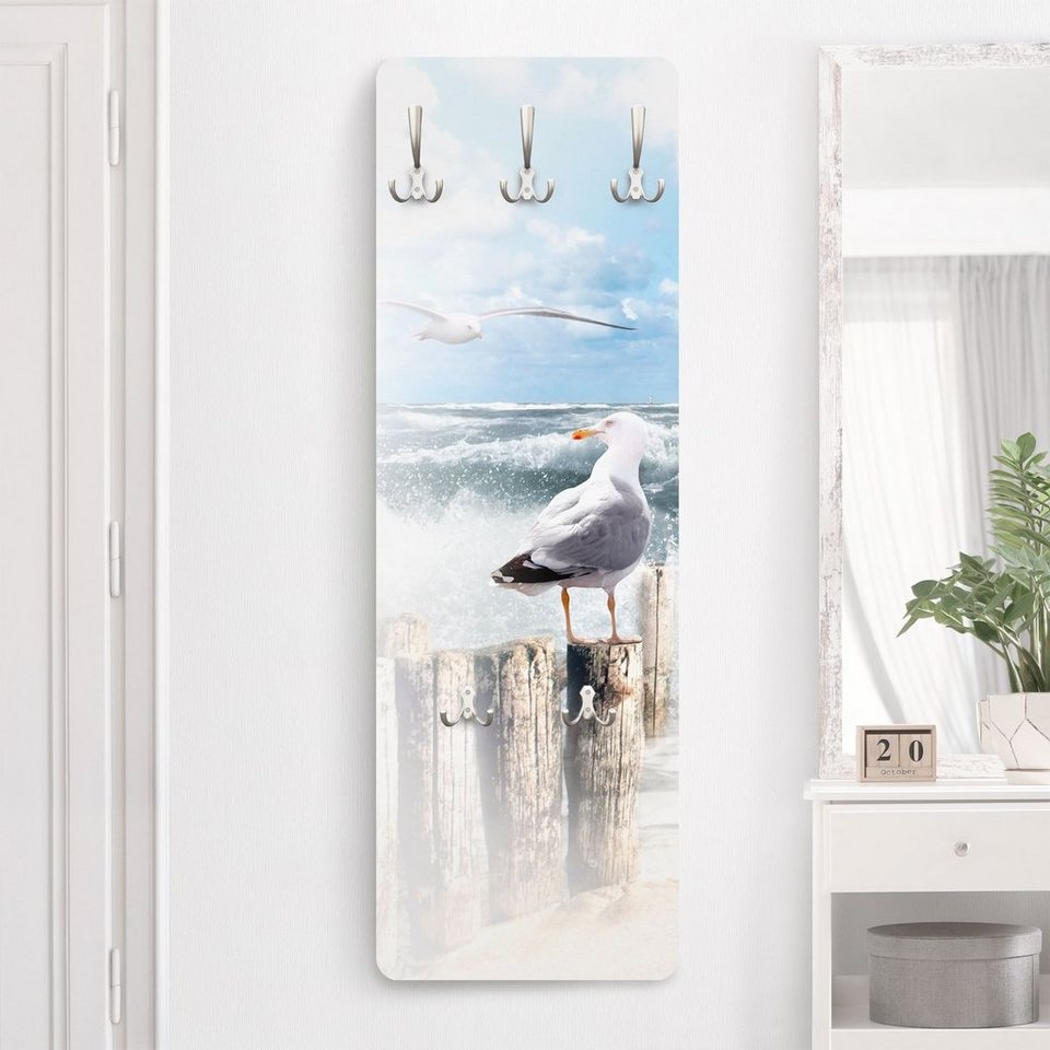 Bilderdepot24 Garderobenpaneel Blau Natur Strand Meer Tiere Noyk3