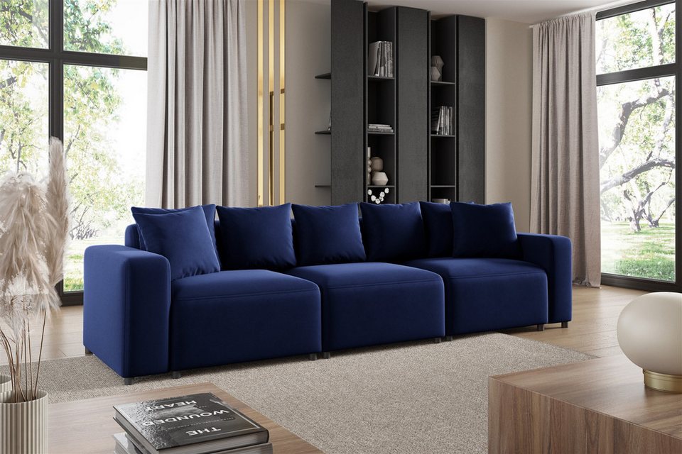 Fun Möbel 3 Sitzer Sofa Designersofa Megan 3 Sitzer In Stoff Salvador
