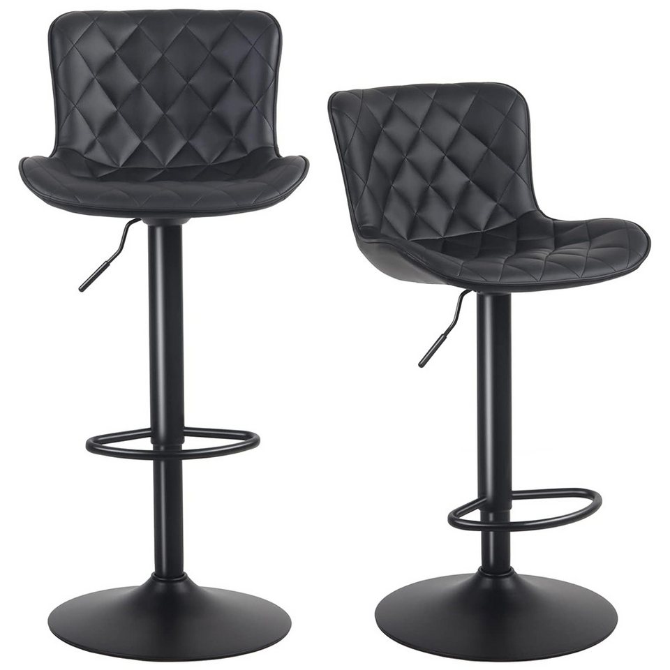 Daskoo Barhocker 2er Drehbare Barhocker Mit Lehne Drehbare Barhocker