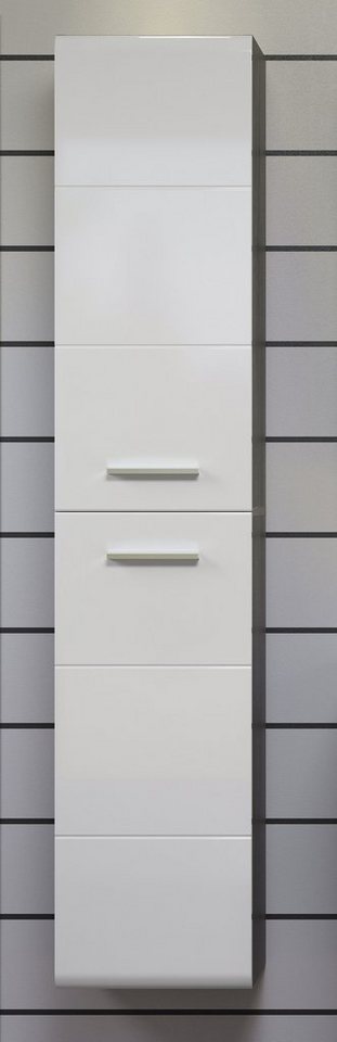 Trendteam Badmöbel Set Badezimmer Set Riva 1 Inkl Waschbecken Weiß