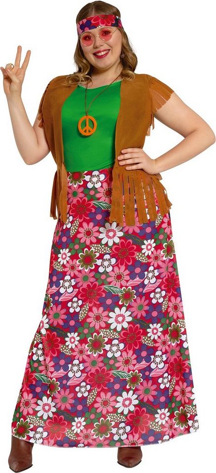 Fiestas Guirca Kostüm Hippie Damenoutfit Happy Hippie Xl Inklusive