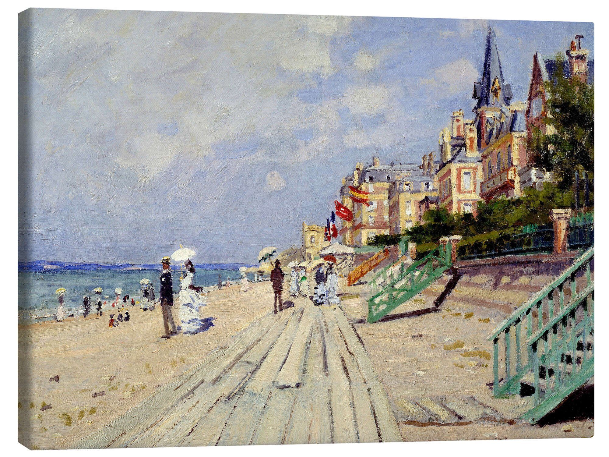 Posterlounge Leinwandbild Claude Monet Strand Von Trouville
