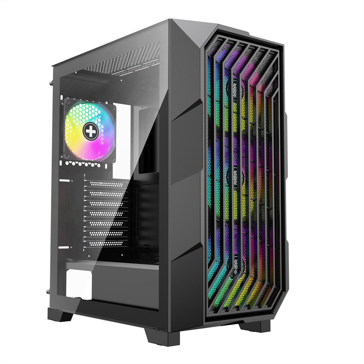 Xilence PC-Gehäuse Xilent Breeze II ATX PC Case black, X812.ARGB Gaming ATX PC Case schwarz
