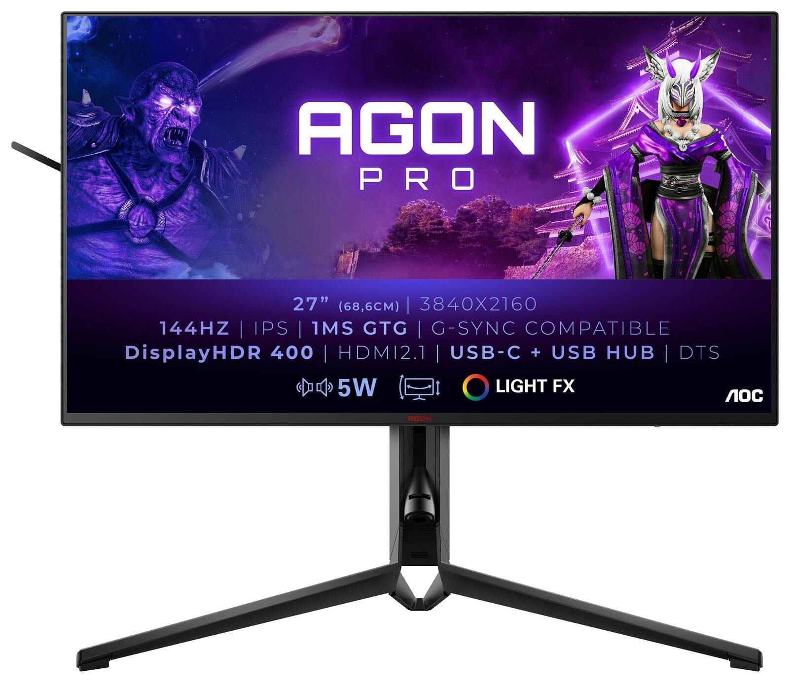 AOC AOC AG274UXP Gaming-LED-Monitor (3.840 x 2.160 Pixel (16:9), 1 ms Reaktionszeit, 144 Hz, IPS ...
