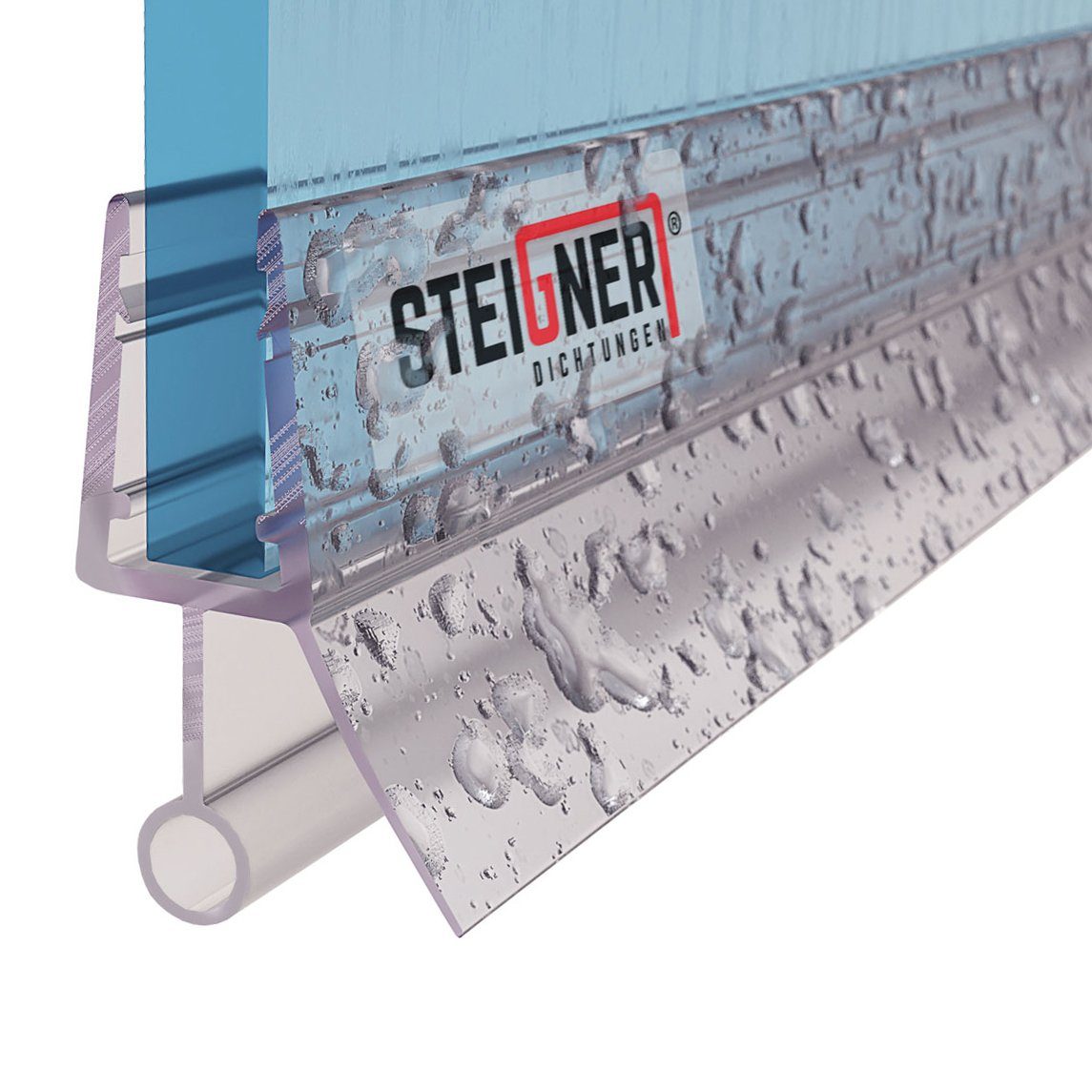STEIGNER Duschdichtung 30cm Gerade PVC Ersatzdichtung für Dusche, L: 30 ...