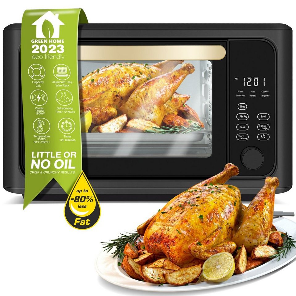 Turbotronic By Z Line Minibackofen Digitaler Xxl Power Airfryer 24