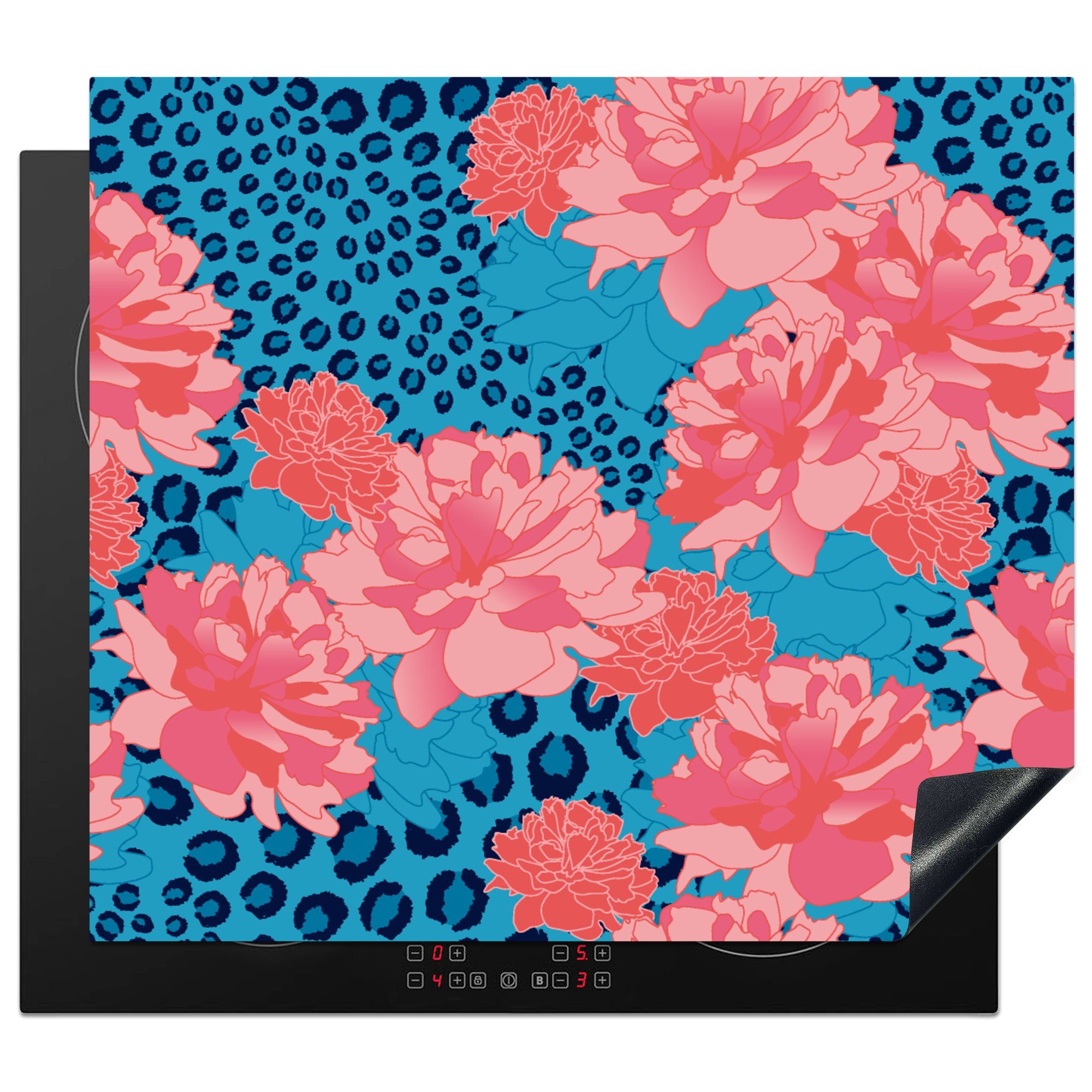 Muchowow Herdblende Abdeckplatte Muster Dschungel Blume