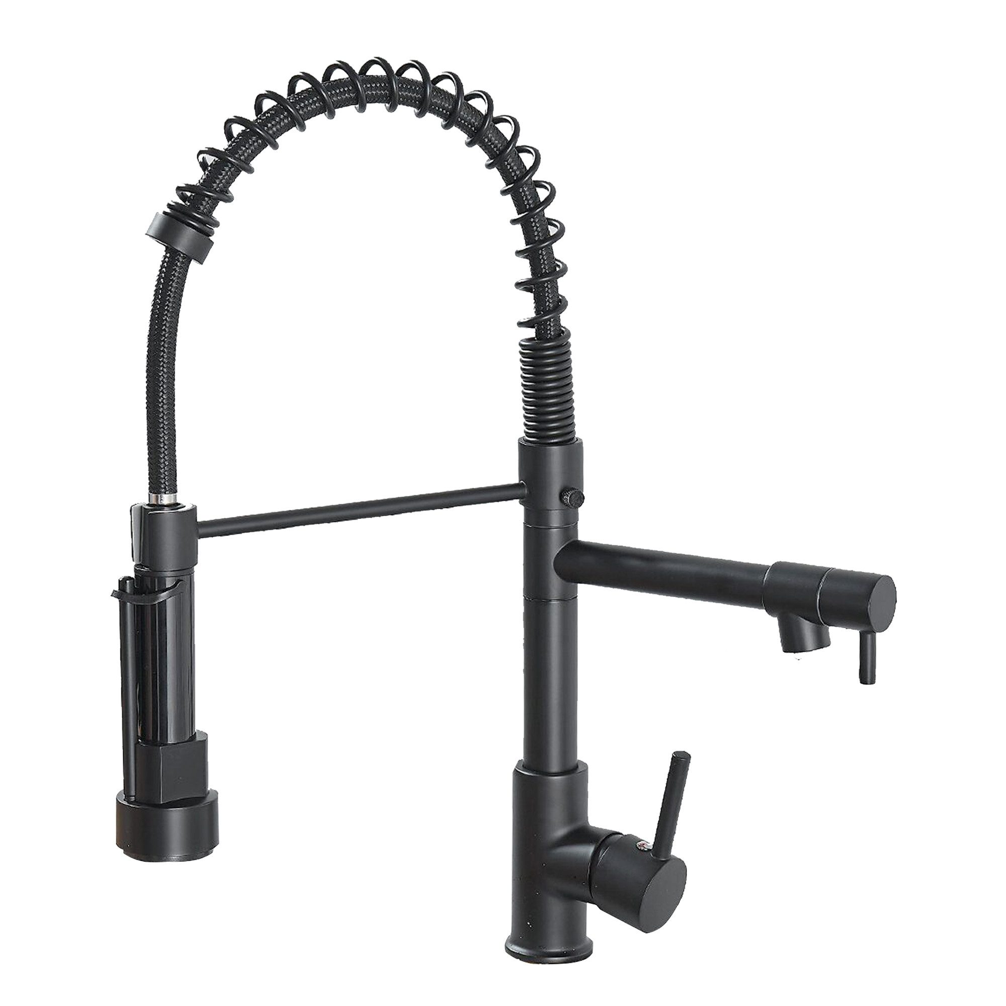DAKYAM Küchenarmatur Spültischarmatur Wasserhahn Küche mit Spiralfeder, 360° Drehbare 2 ...