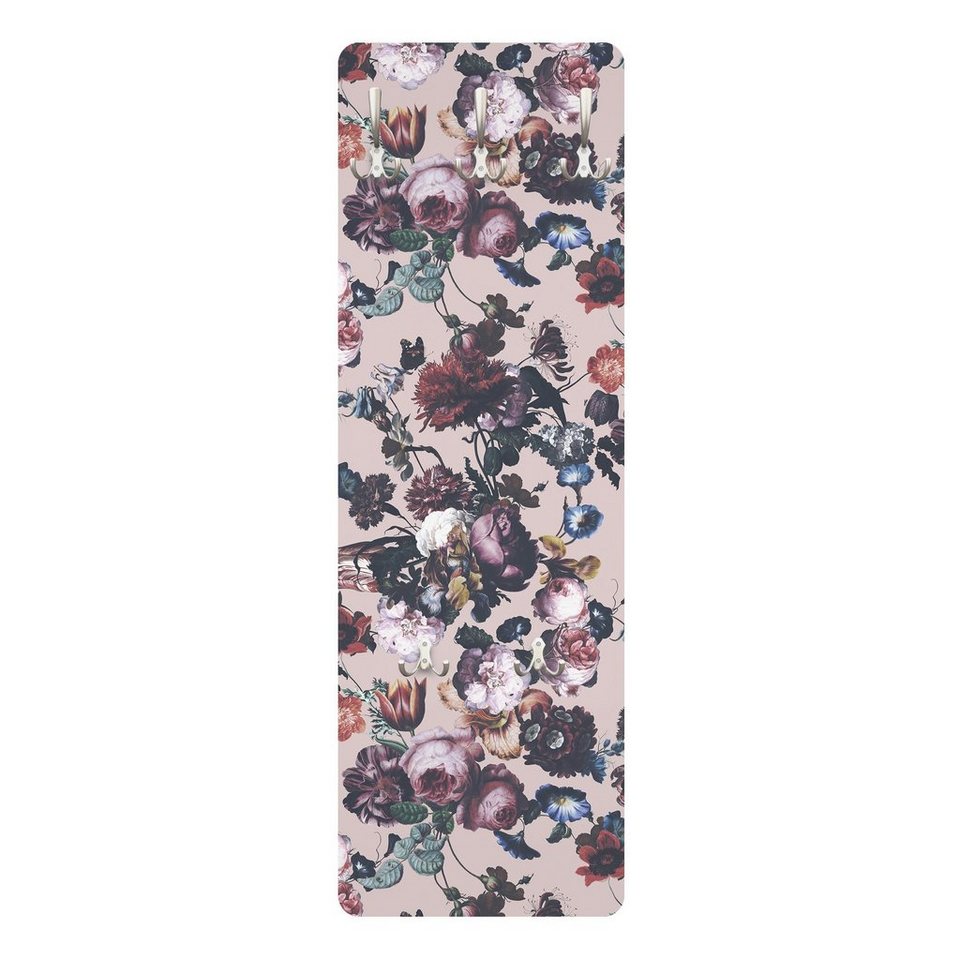Bilderdepot24 Garderobenpaneel Rosa Anlässe Blumen Liebe Retro Vintage