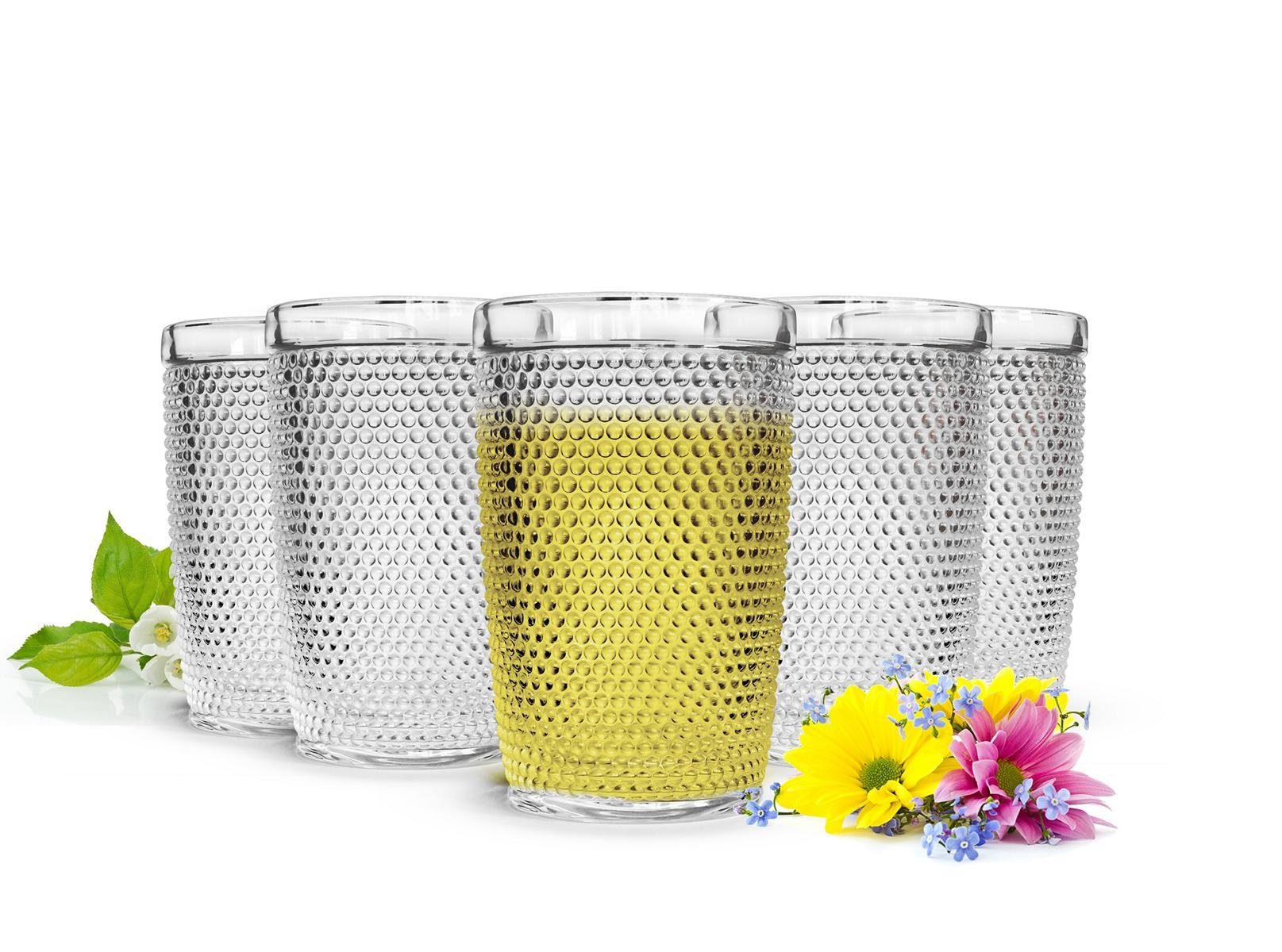 Sendez Gläser Set 6 Trinkgläser 300ml Wassergläser Saftgläser