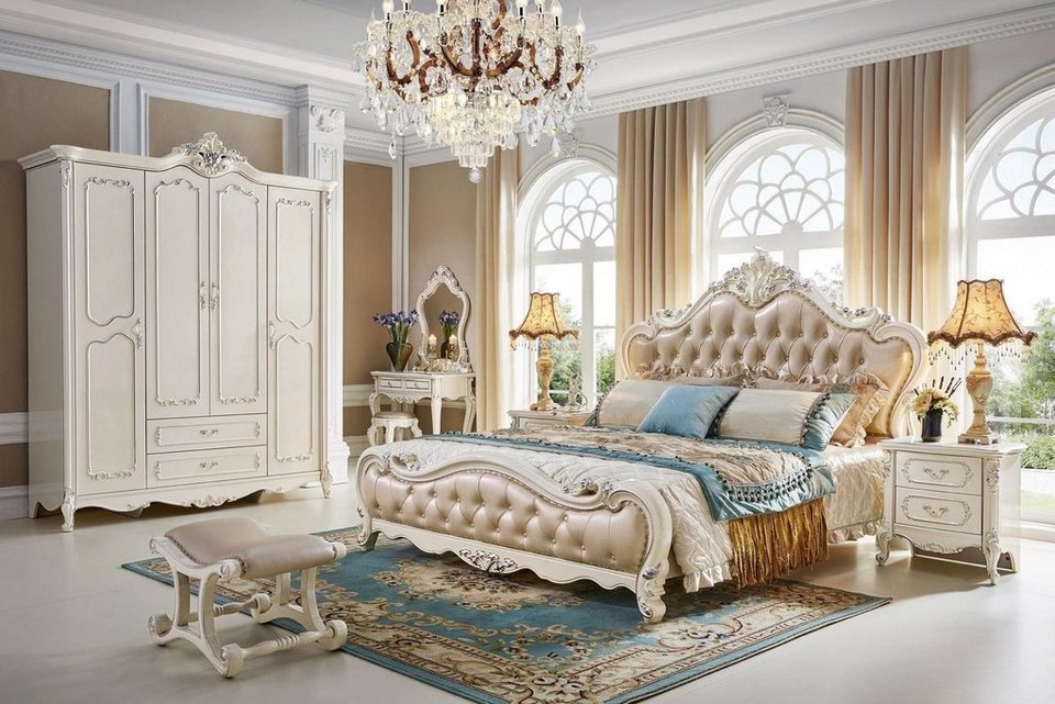 Jvmoebel Schlafzimmer Set Barock Rokoko Schlafzimmer Komplett Set Bett