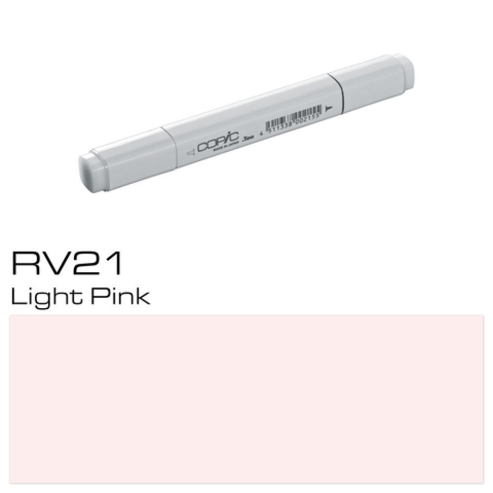 COPIC Marker Marker RV21, Light Pink - Layoutmarker für Grafiker und Designer, (1-tlg), Leuchtstift