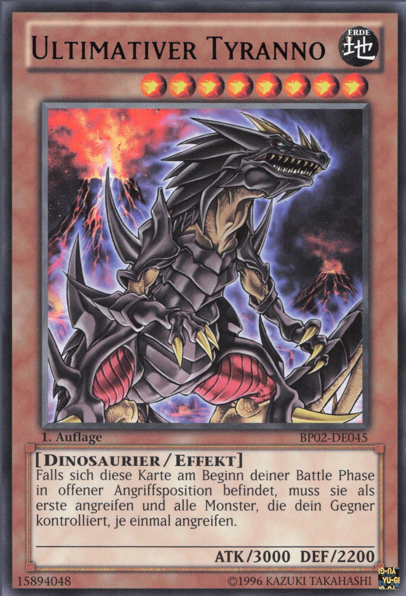 ReCollectibles Sammelkarte YuGiOh Karte Ultimativer Tyranno (V.2) deutsch, Yu-Gi-Oh! Karte BP02 ...