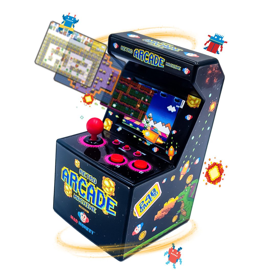 Mad Monkey Mad Monkey - Retro Mini Arcade Machine - inkl. 240x 8-Bit Spielen
