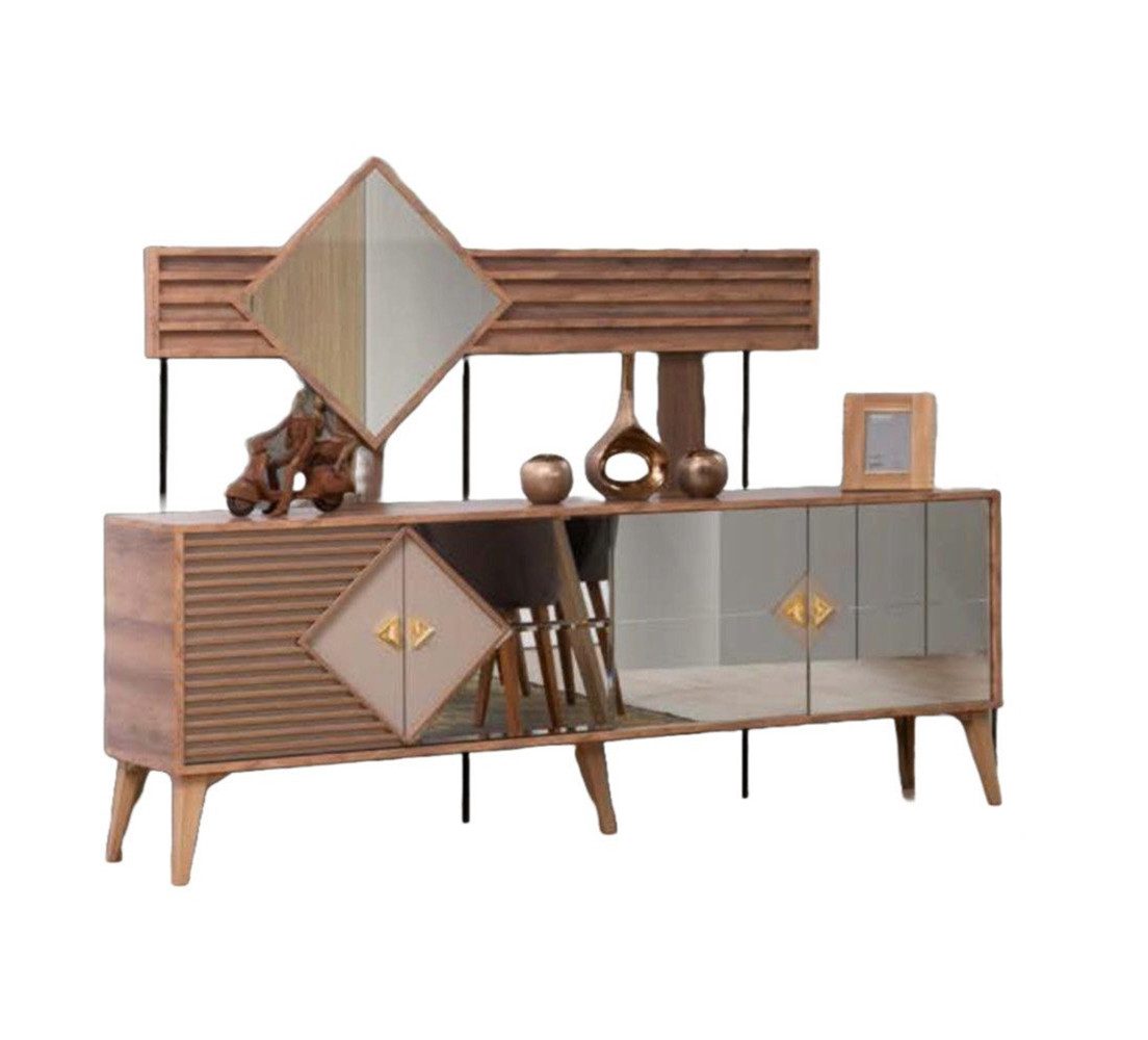 Xlmoebel Sideboard Braunes Massivholz Sideboard Für Möbel Und Kommoden