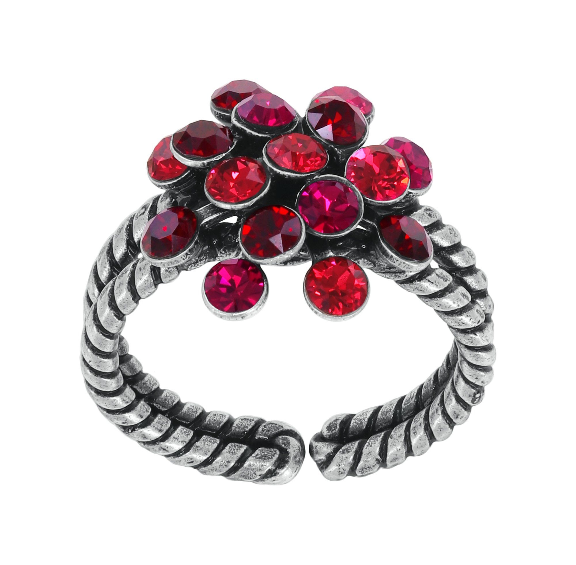 KONPLOTT Fingerring KONPLOTT Ring Magic Fireball Mini rot antik Silber