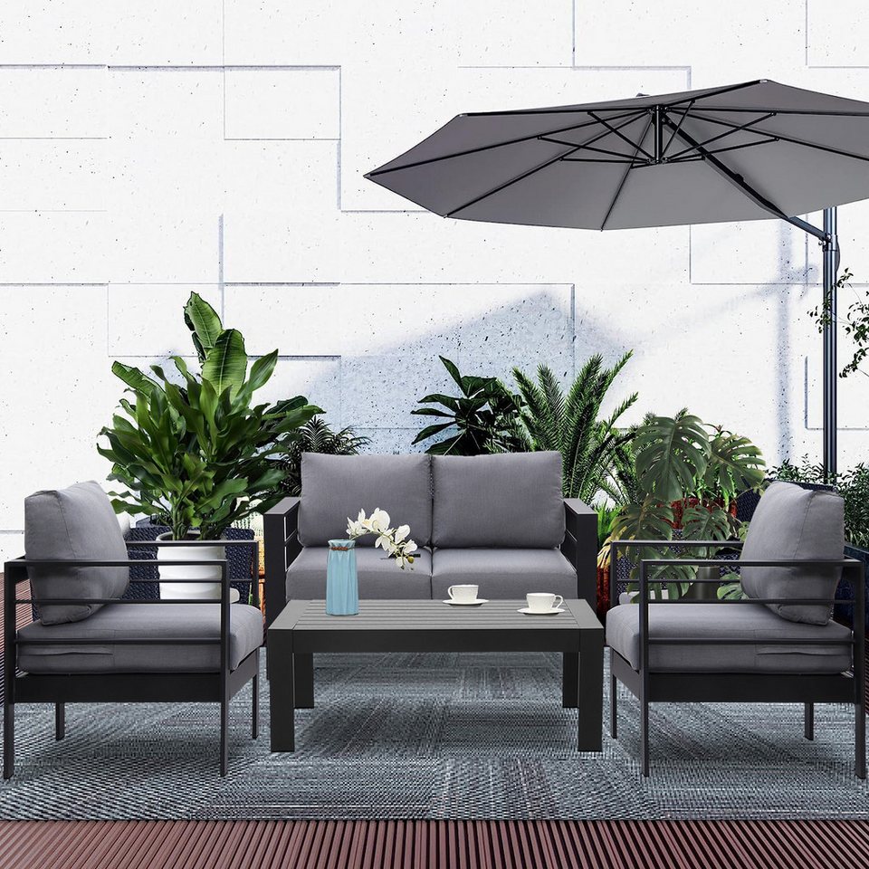 Mexo Gartenlounge Set Gartenmöbel Set Aluminium Loungeset Für Terrasse