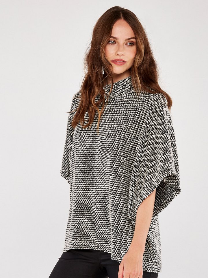 Apricot Strickjacke Aus Bouclé 1 Tlg Mit Rollkragen Tolle Modische