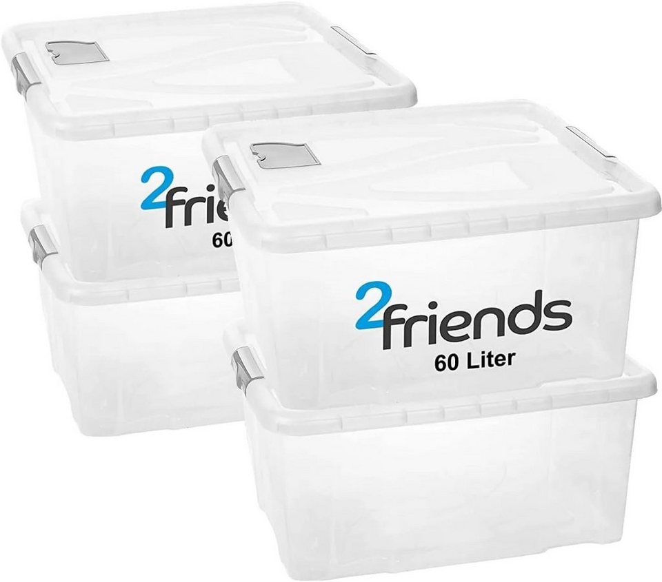 Centi Aufbewahrungsbox 60 Liter Kisten Boxen Aufbewahrung Stapelbar