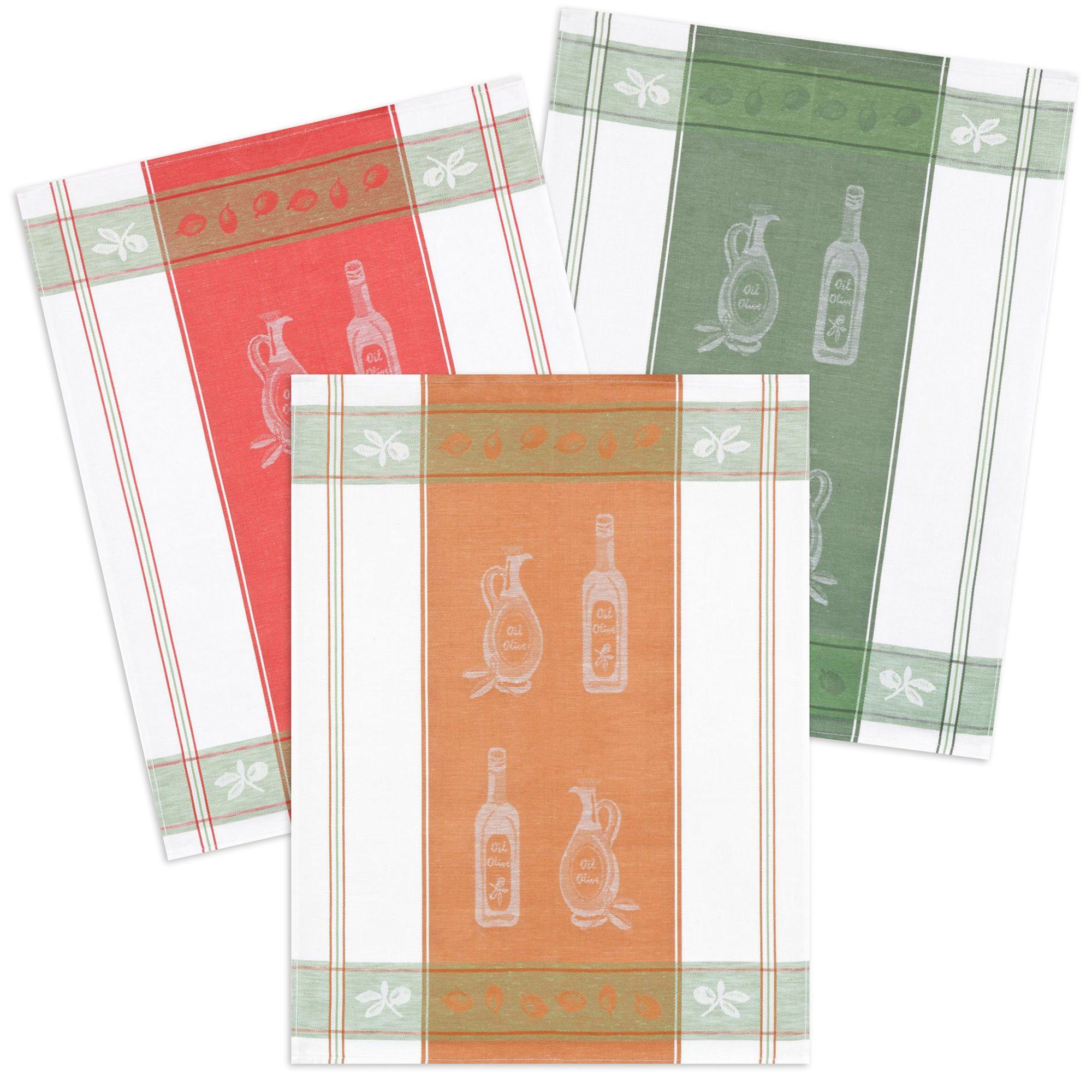 Kracht Geschirrtuch Oel And Essig Set 3 Tlg Set 3er Pack