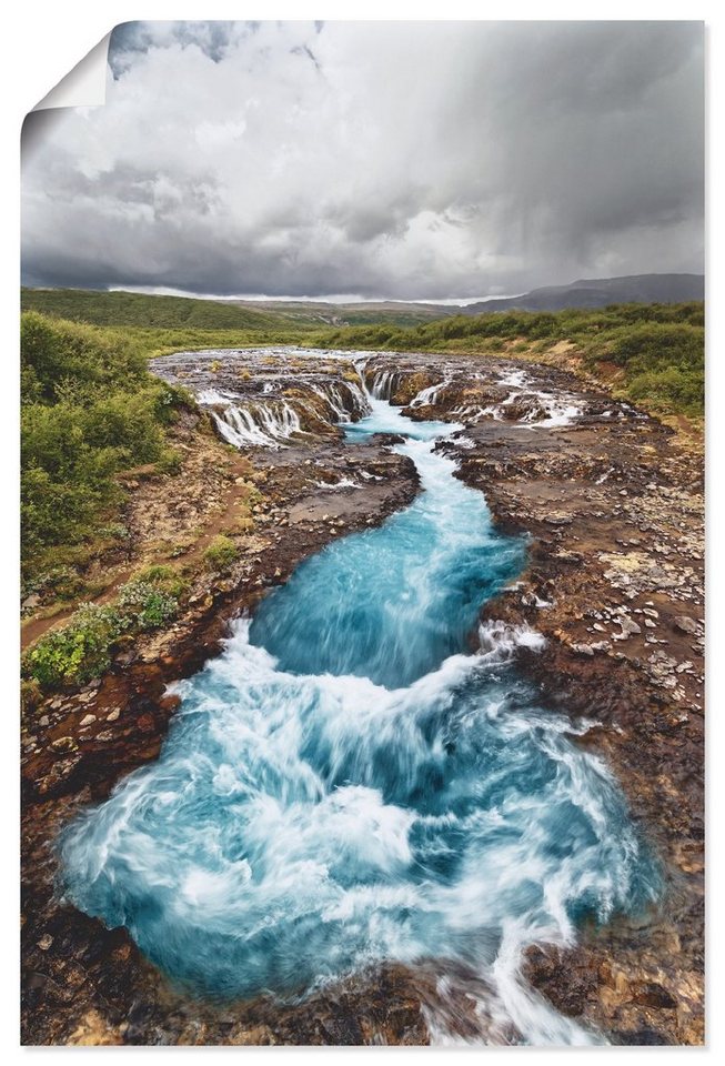 Artland Wandbild Island Wasserfall Tosendes Wasser Gewässer 1 Stück