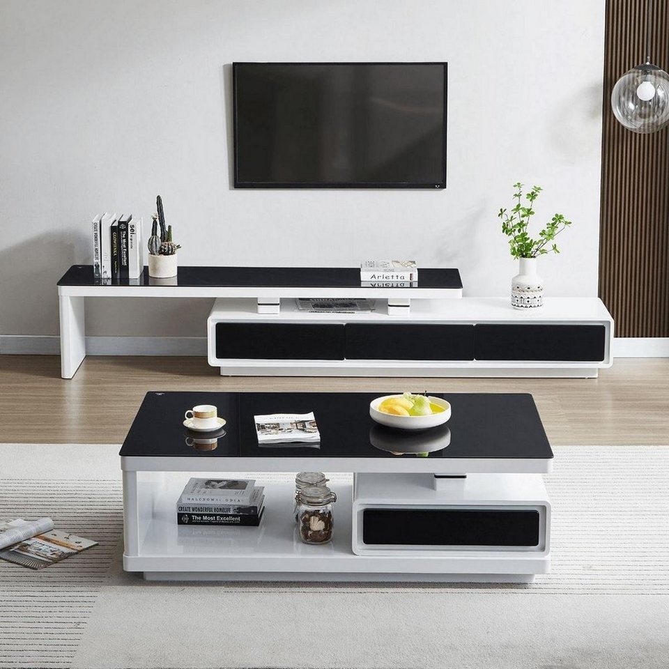 Jvmoebel Wohnzimmer Set Designer Moderner Sideboard Schwarz Weiße