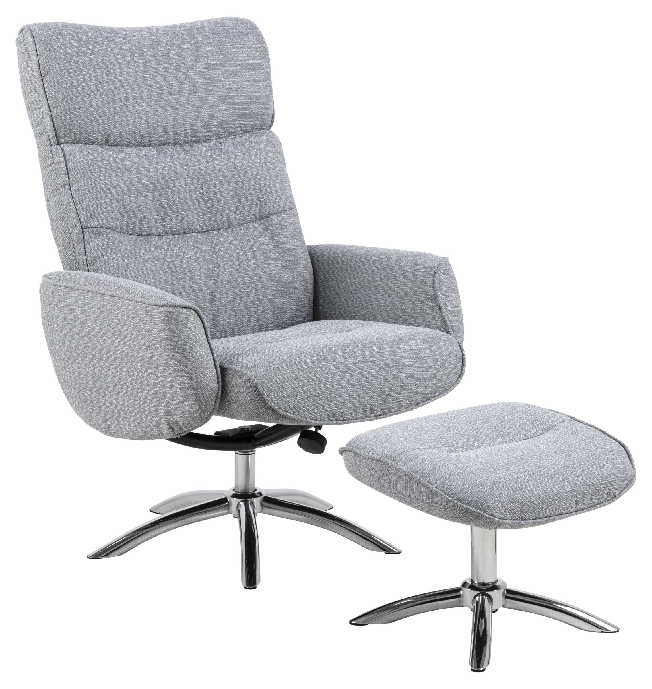 ACTONA GROUP Relaxsessel in Grau, Polyester, Stahl - 77x109x89cm (BxHxT)