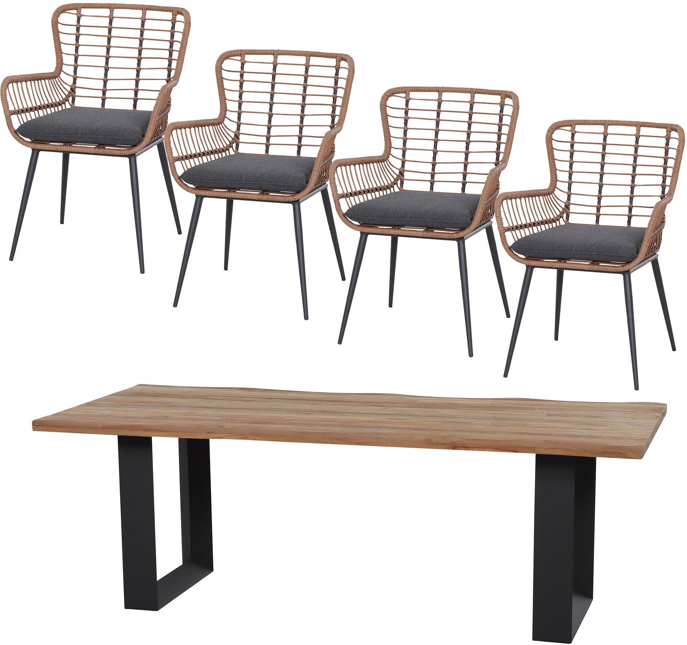Siena Garden Garten Essgruppe Zamora Macau Set 9 Tlg Bestehend