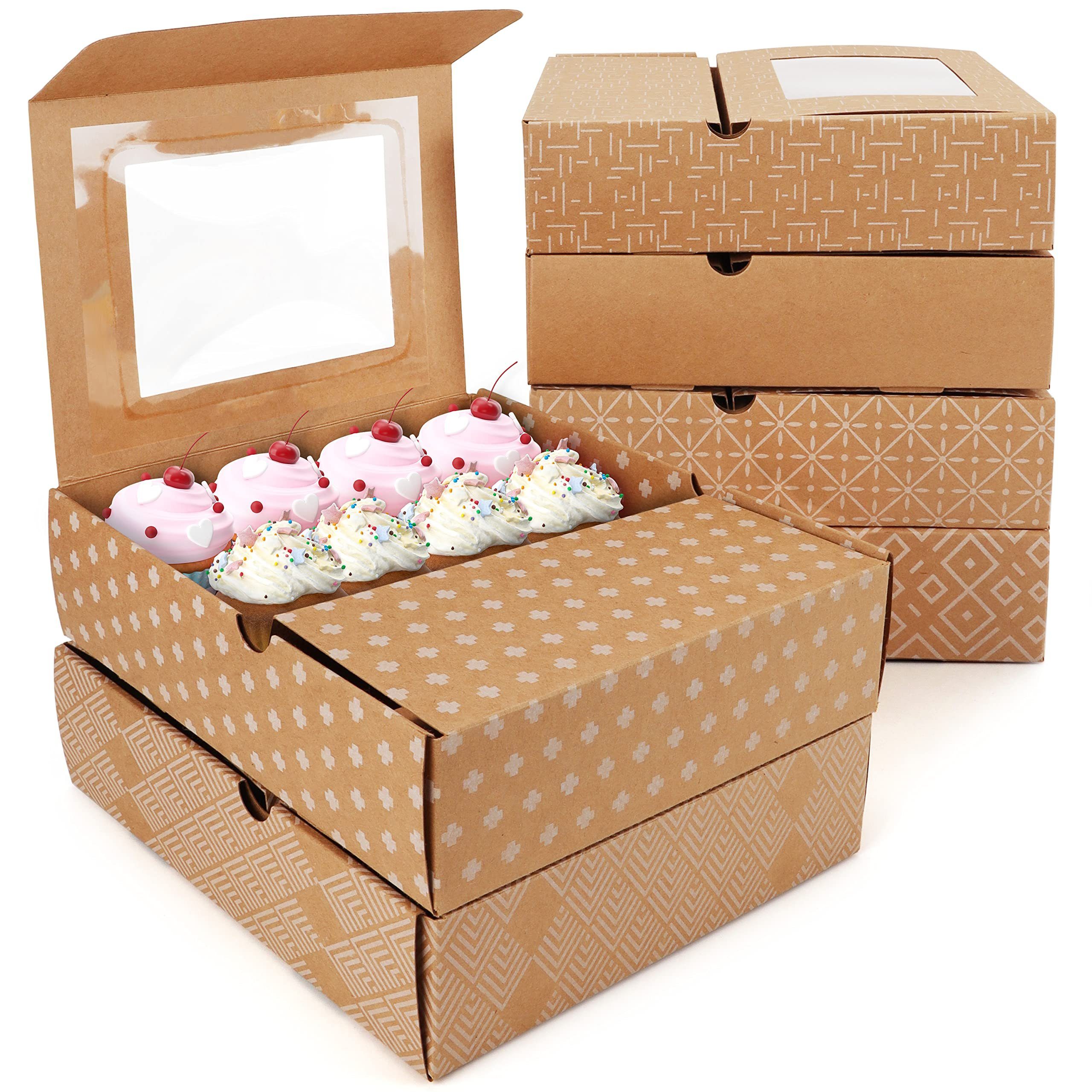 Belle Vous Geschenkbox Patterned Cardboard Gift Boxes 6 Pack