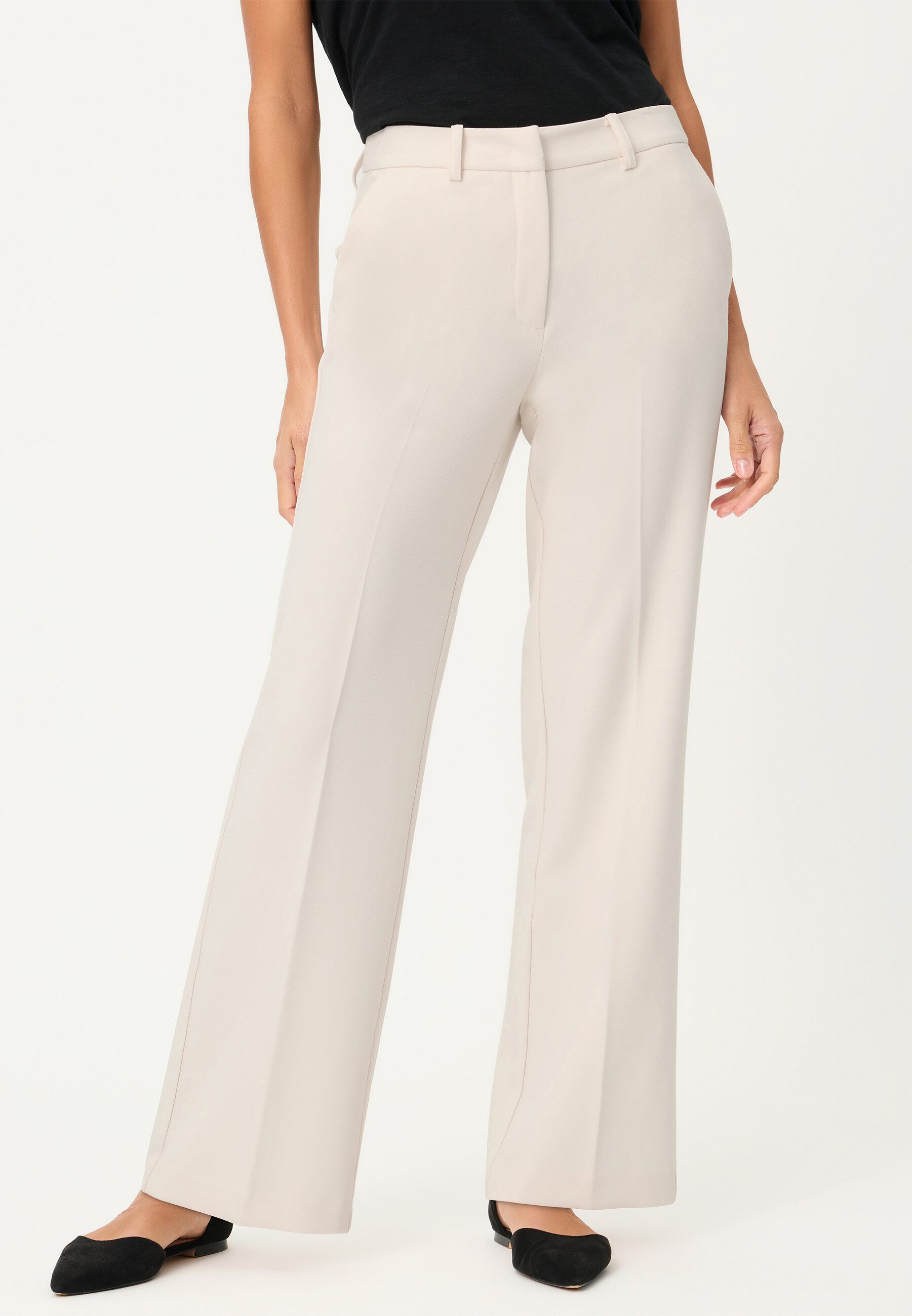 Olsen Stoffhose Hose mit weitem Bein, Das Model ist 1,75 m groß und ...