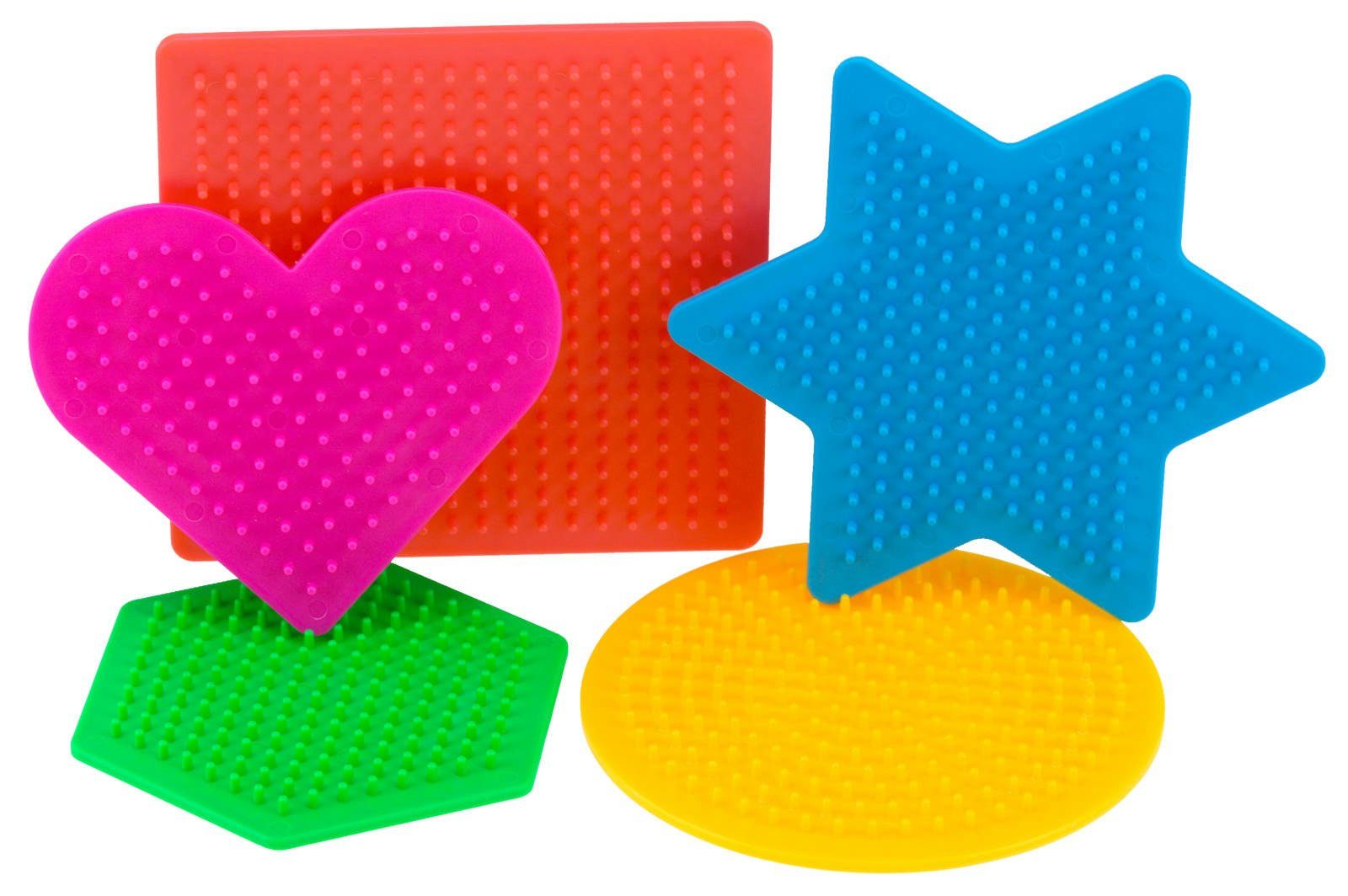 SES Creative Bügelperlen Bügelperlen Stiftplatten 5er Set Steckplatte ...