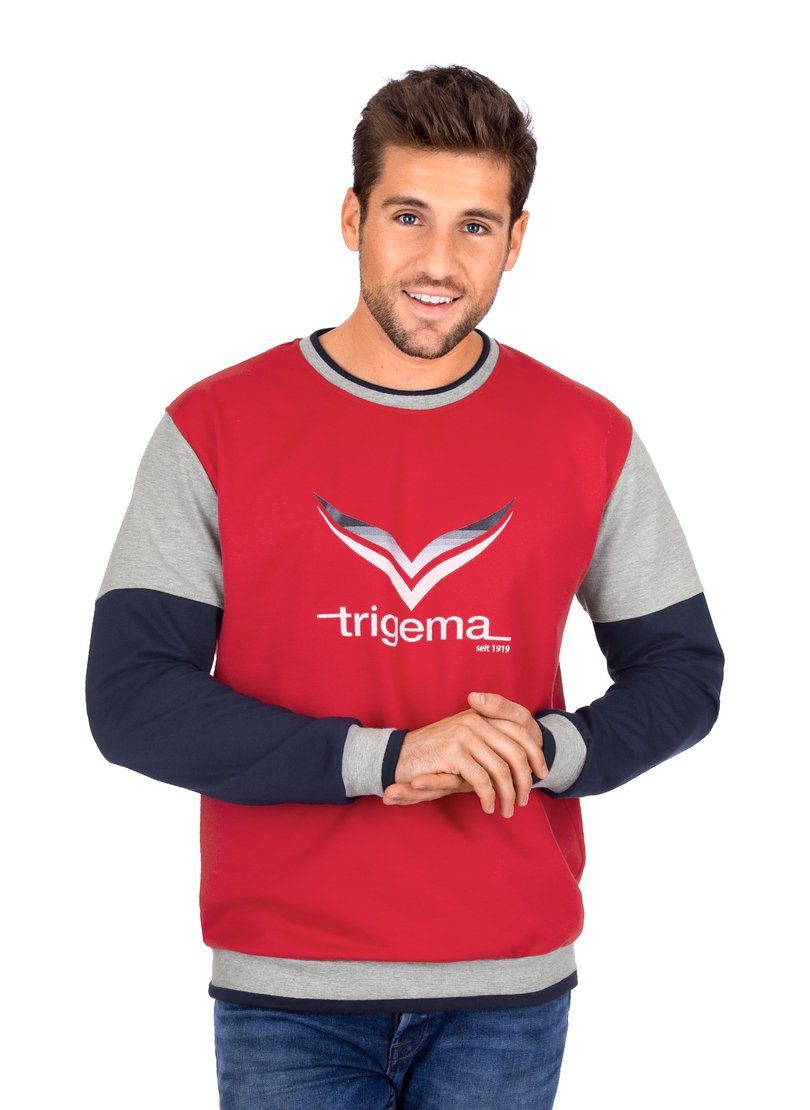 Trigema Sweatshirt mit TRIGEMA-Logo, Klassischer Schnitt Unisex online ...