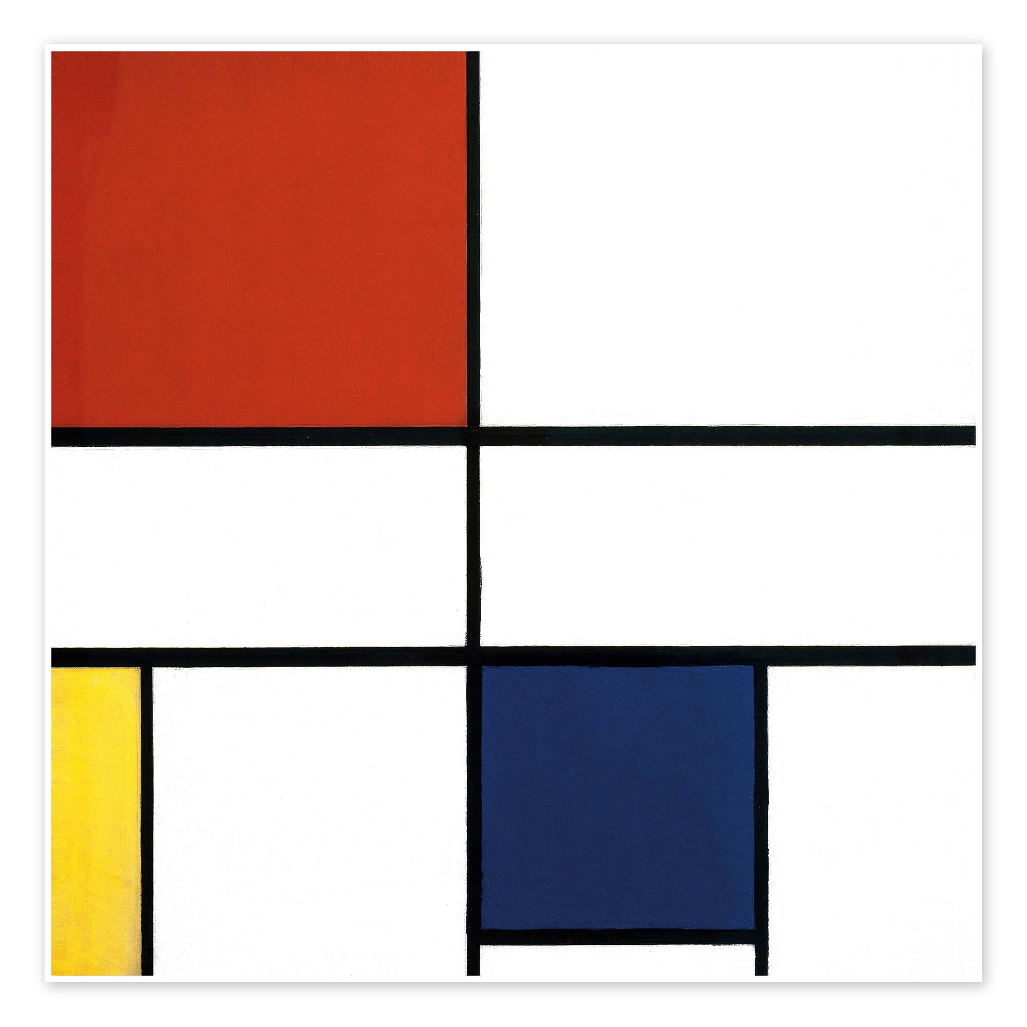 Posterlounge Poster Piet Mondrian Komposition C No Iii Mit Rot